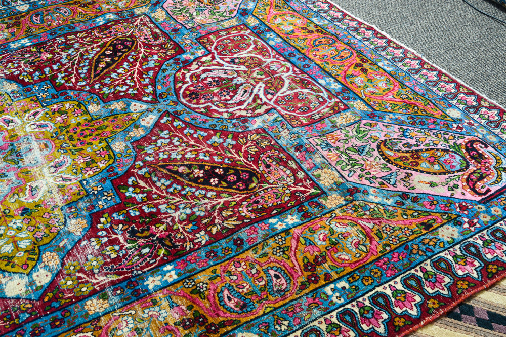 7' x 12' Antique Hand-Knotted Persian Lavar Kerman Rug | EBTH