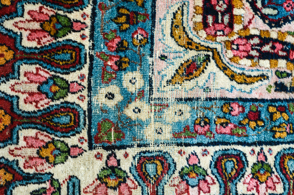 7' x 12' Antique Hand-Knotted Persian Lavar Kerman Rug | EBTH