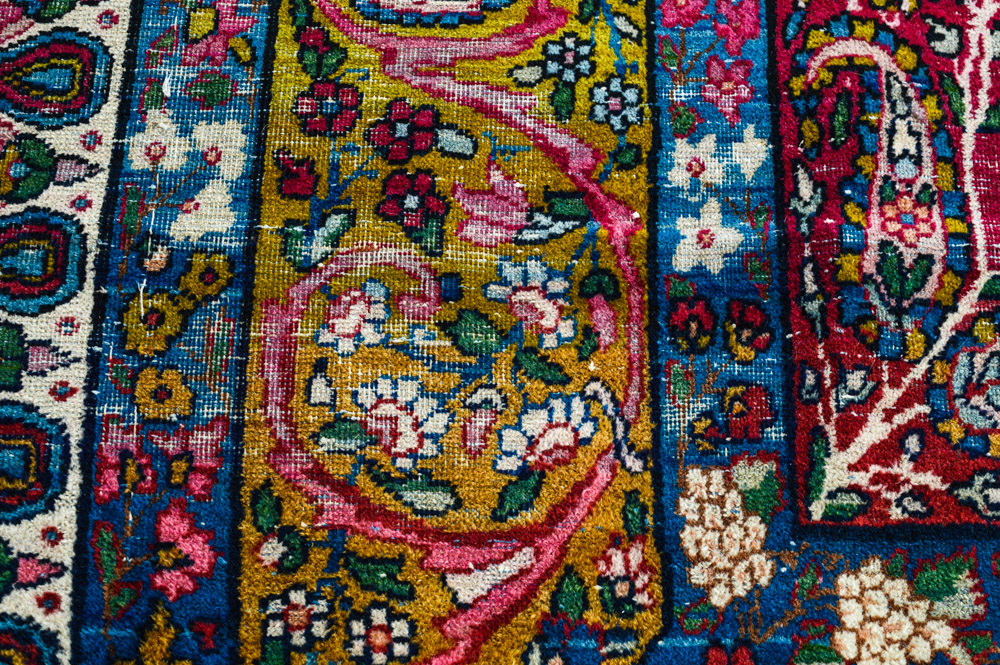 7' x 12' Antique Hand-Knotted Persian Lavar Kerman Rug | EBTH