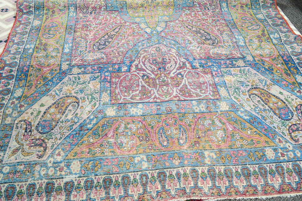 7' x 12' Antique Hand-Knotted Persian Lavar Kerman Rug | EBTH