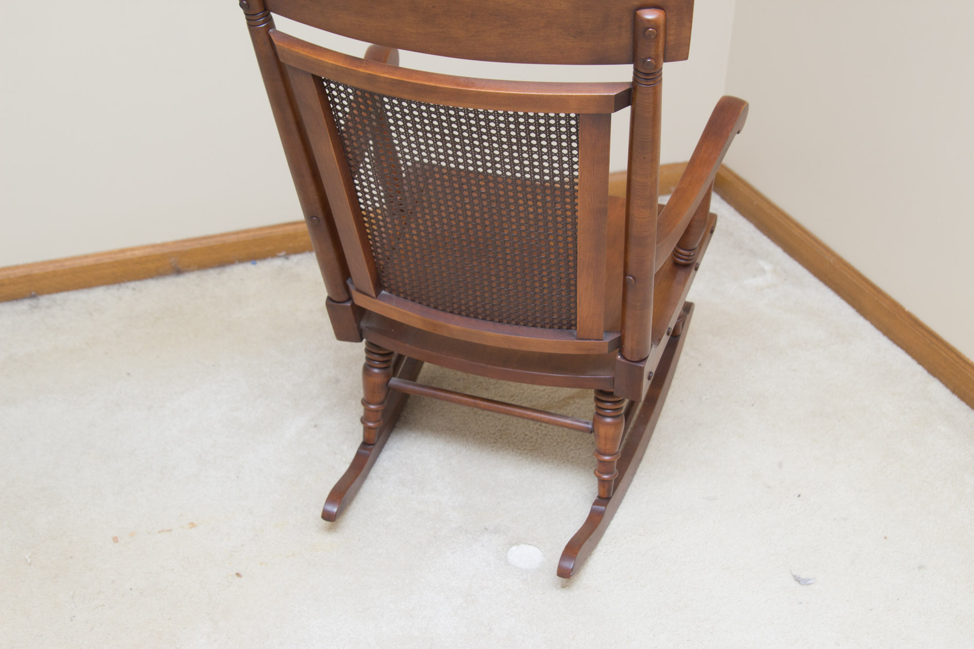 Vintage Caned Back Rocking Chair | EBTH