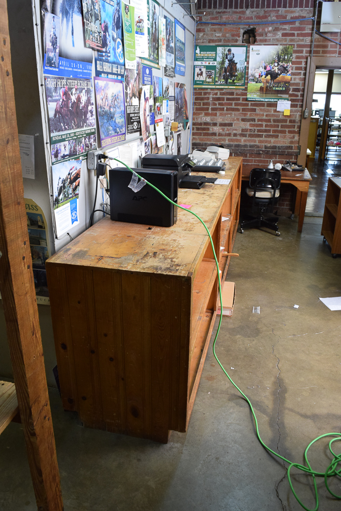 Wood Work Station with Open Shelving | EBTH