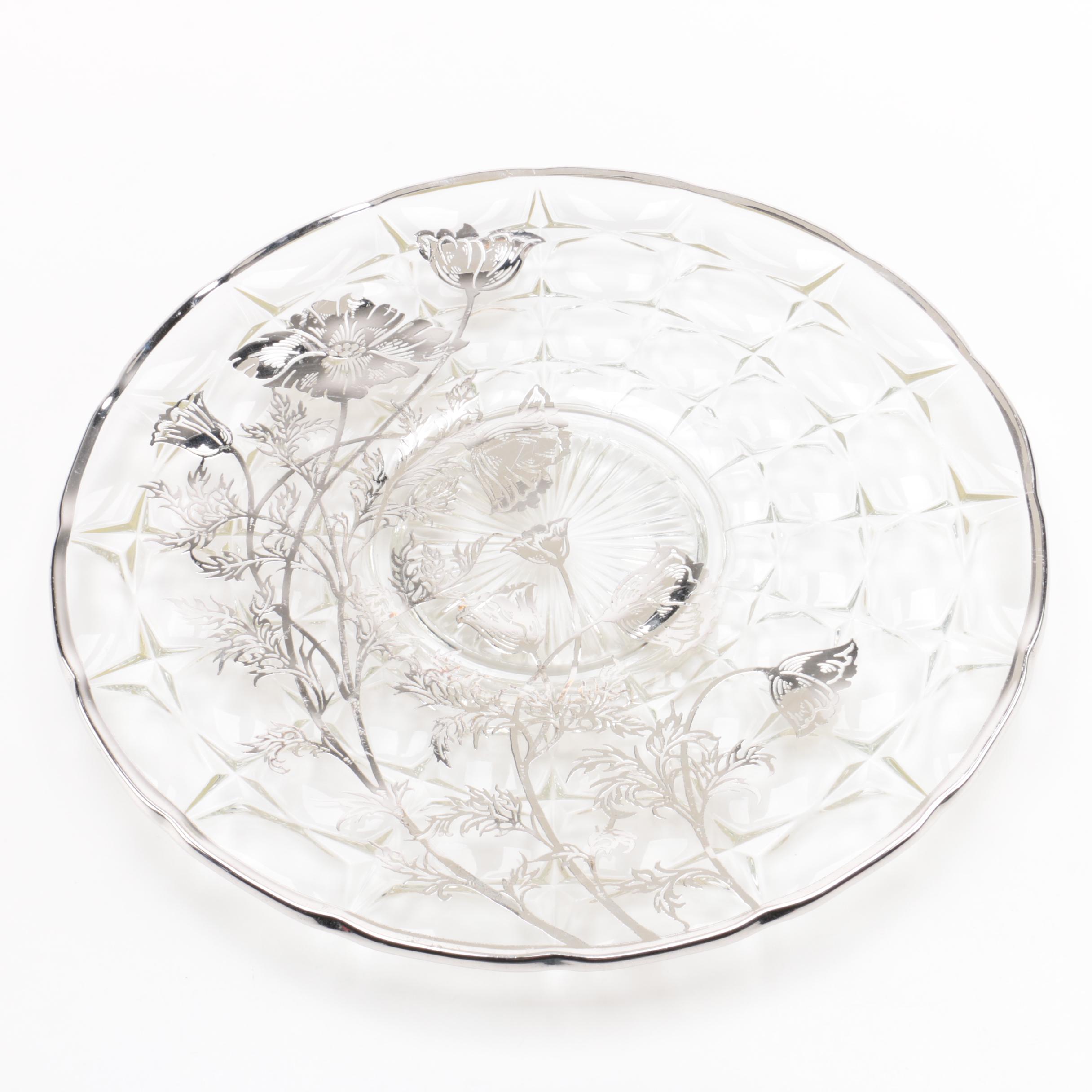 Silver Gilt Glass Platter | EBTH