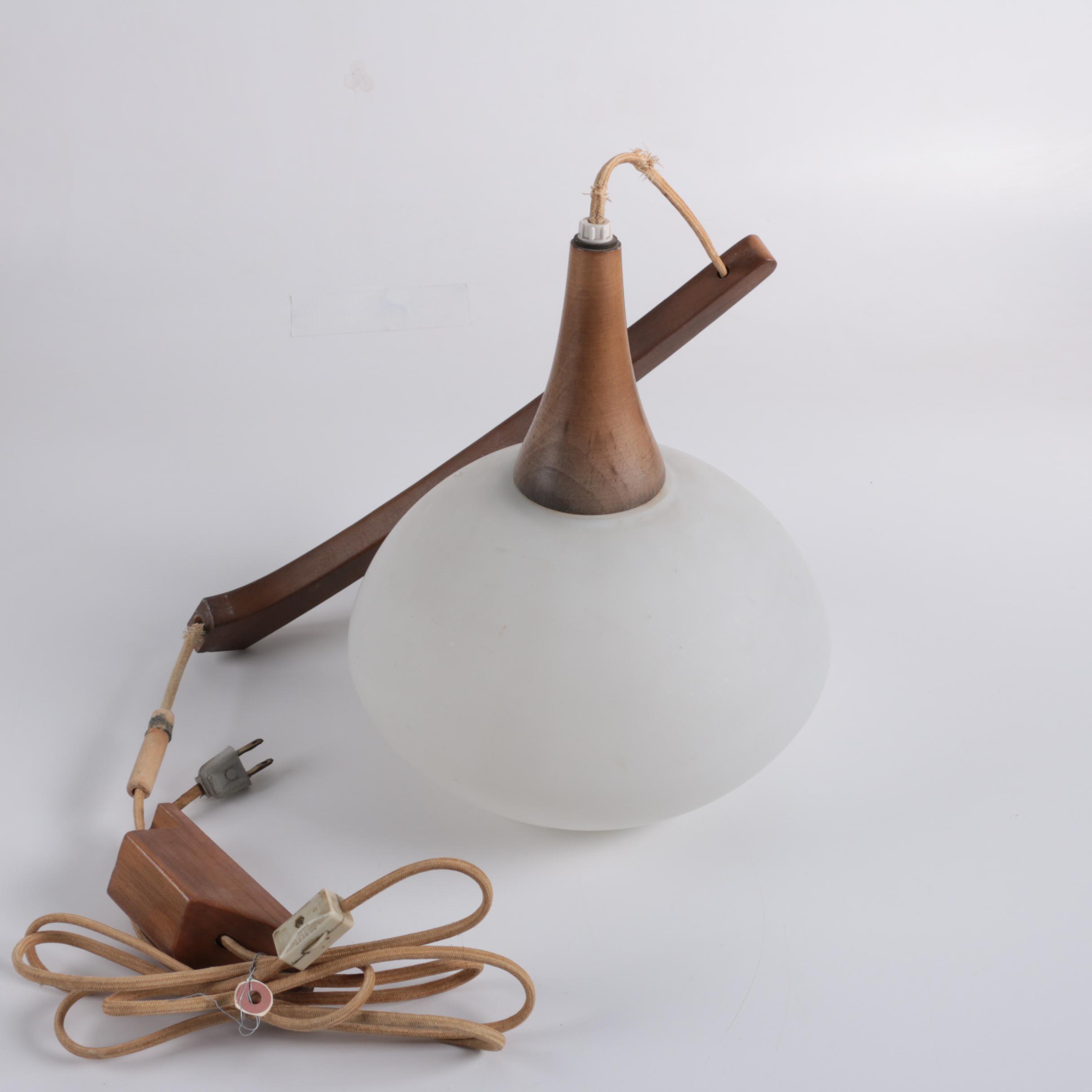 MCM Extension Wood Arm Light Fixture | EBTH