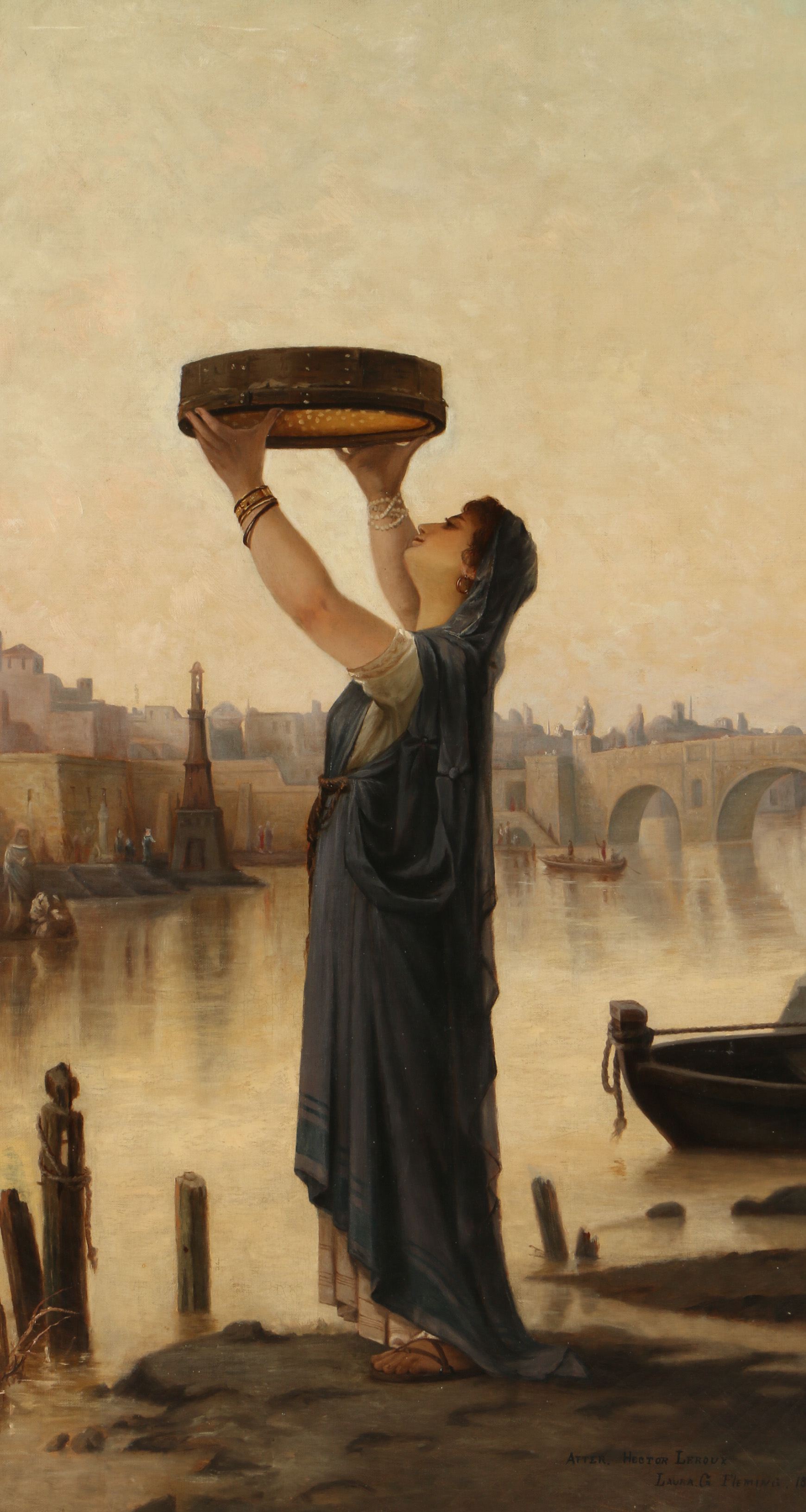 Laura G. Fleming Oil Painting after Louis Hector Leroux "La Vestale ...