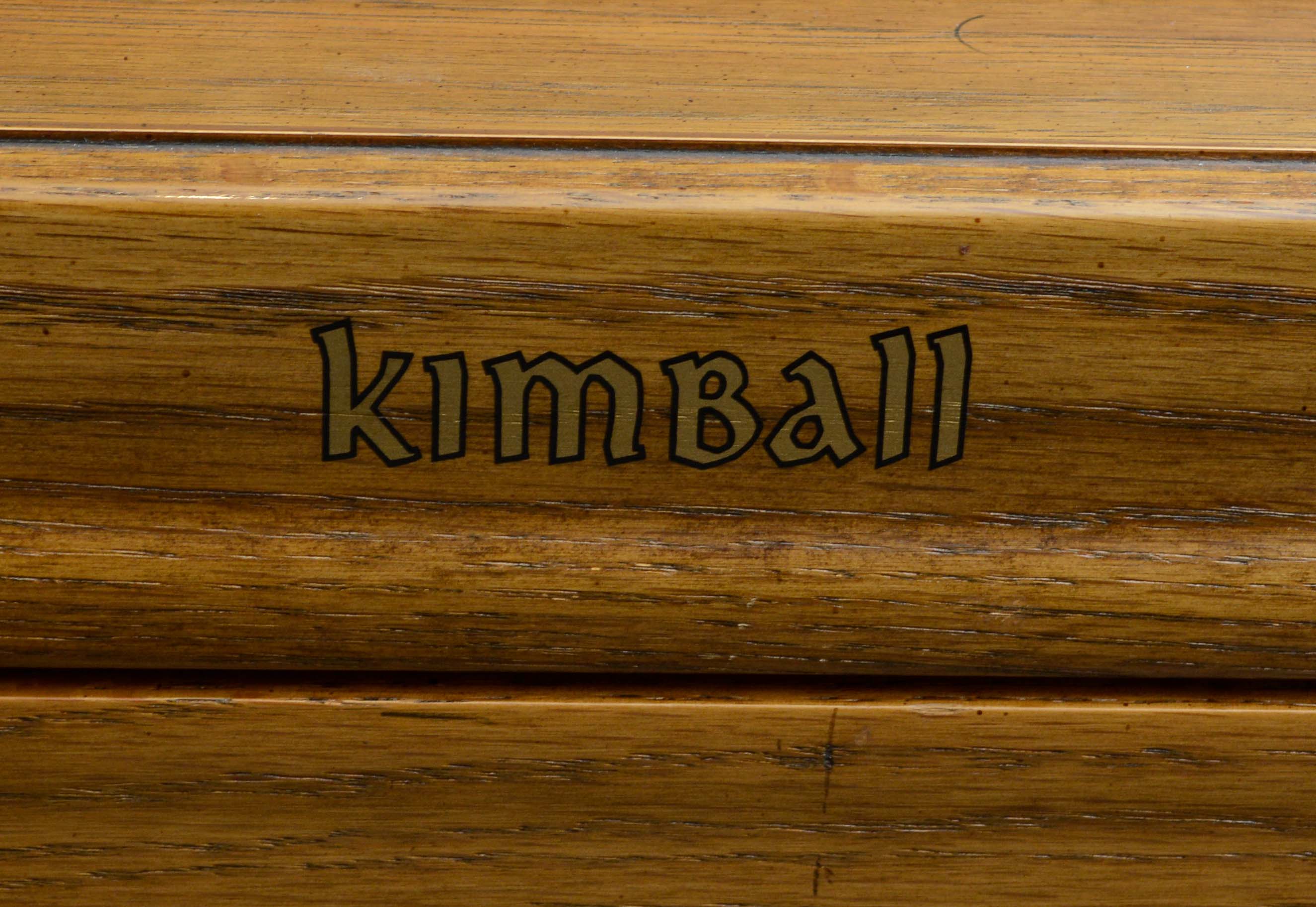 Vintage Kimball Upright Console Piano with Bench | EBTH