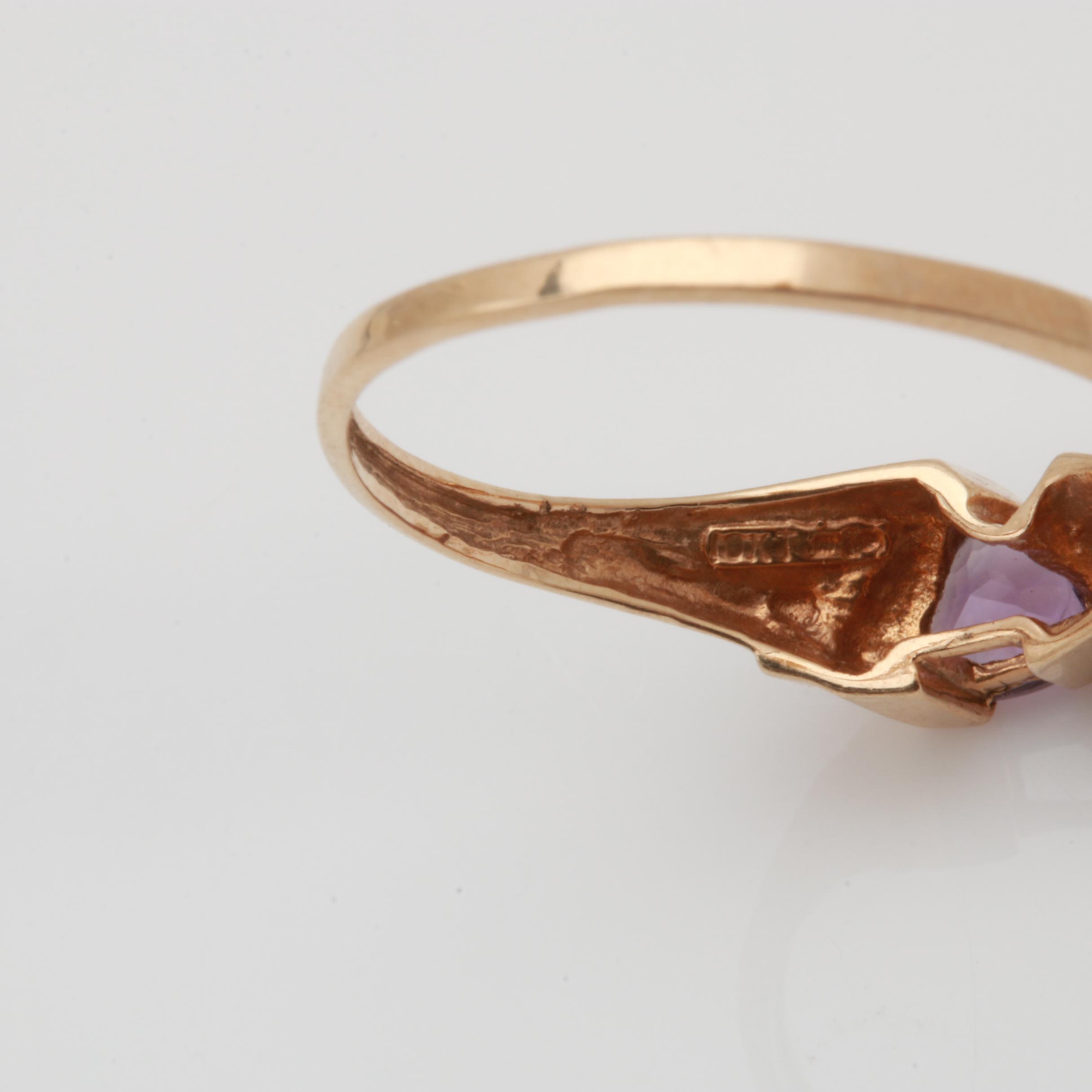 10K Yellow Gold Amethyst Rings | EBTH