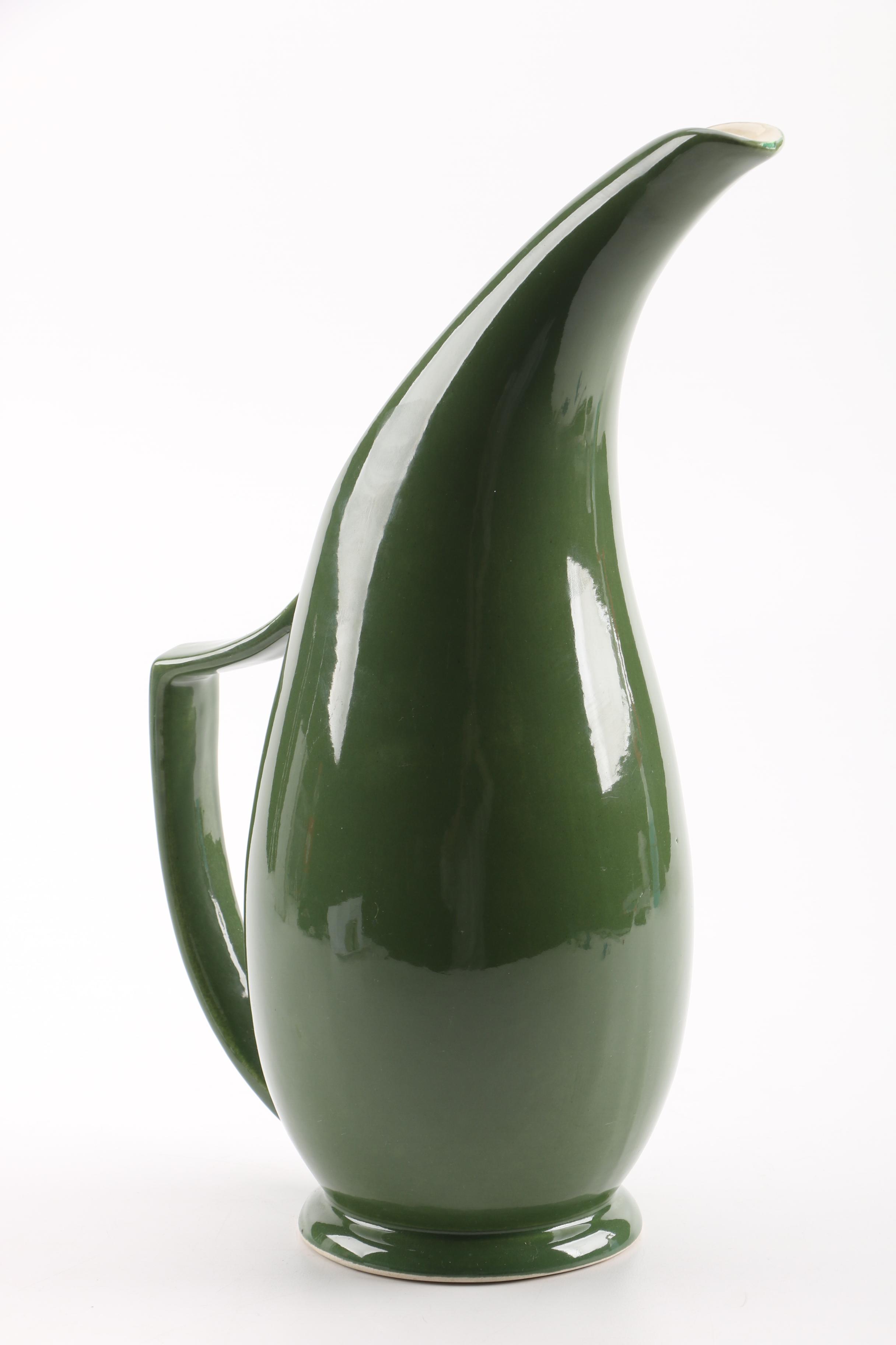 Red Wing "Blossom Time" Green Pitcher | EBTH