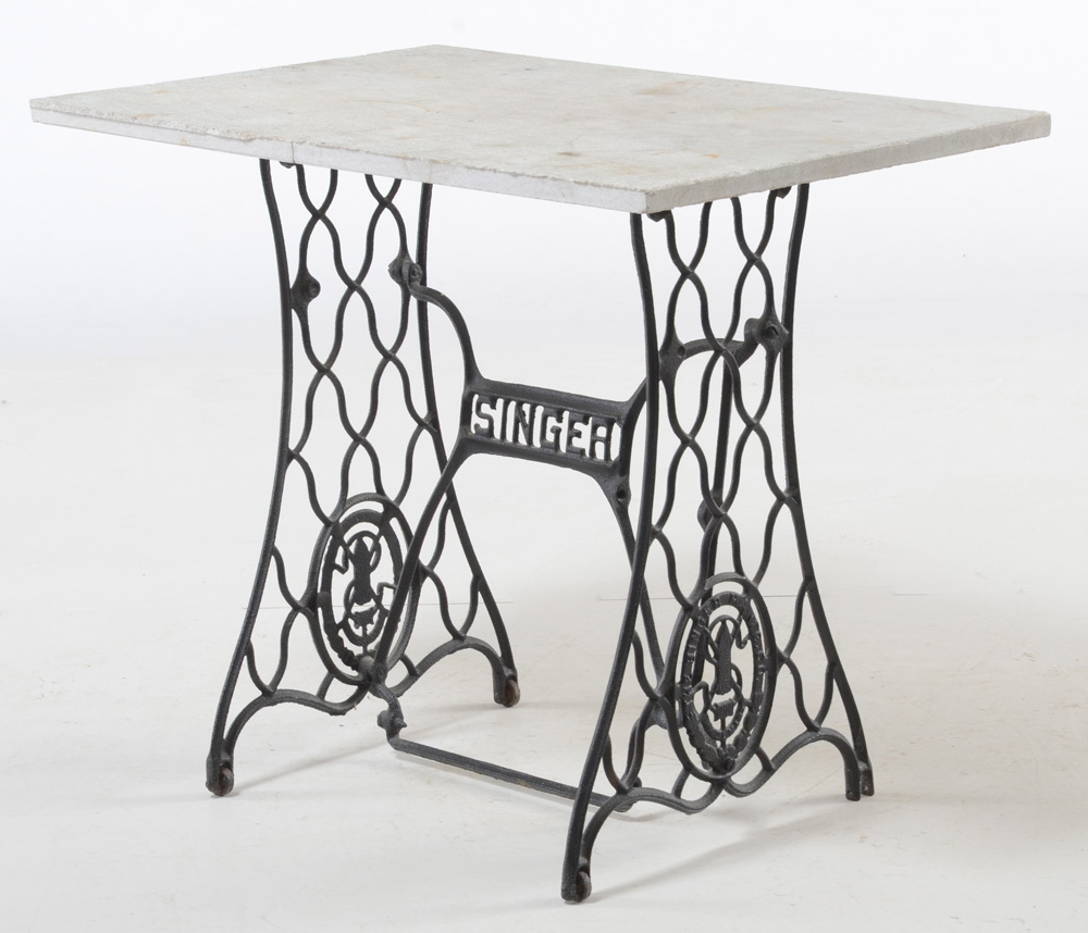 Accent Table with Singer Treadle Base | EBTH