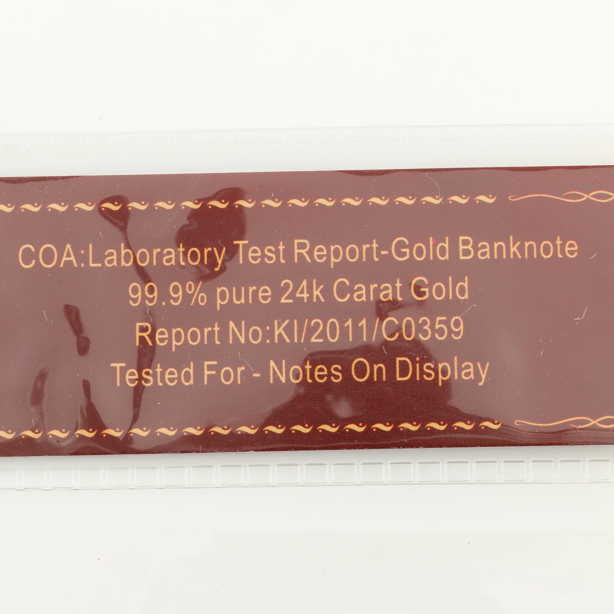 Group of Two Various Gold Banknotes | EBTH