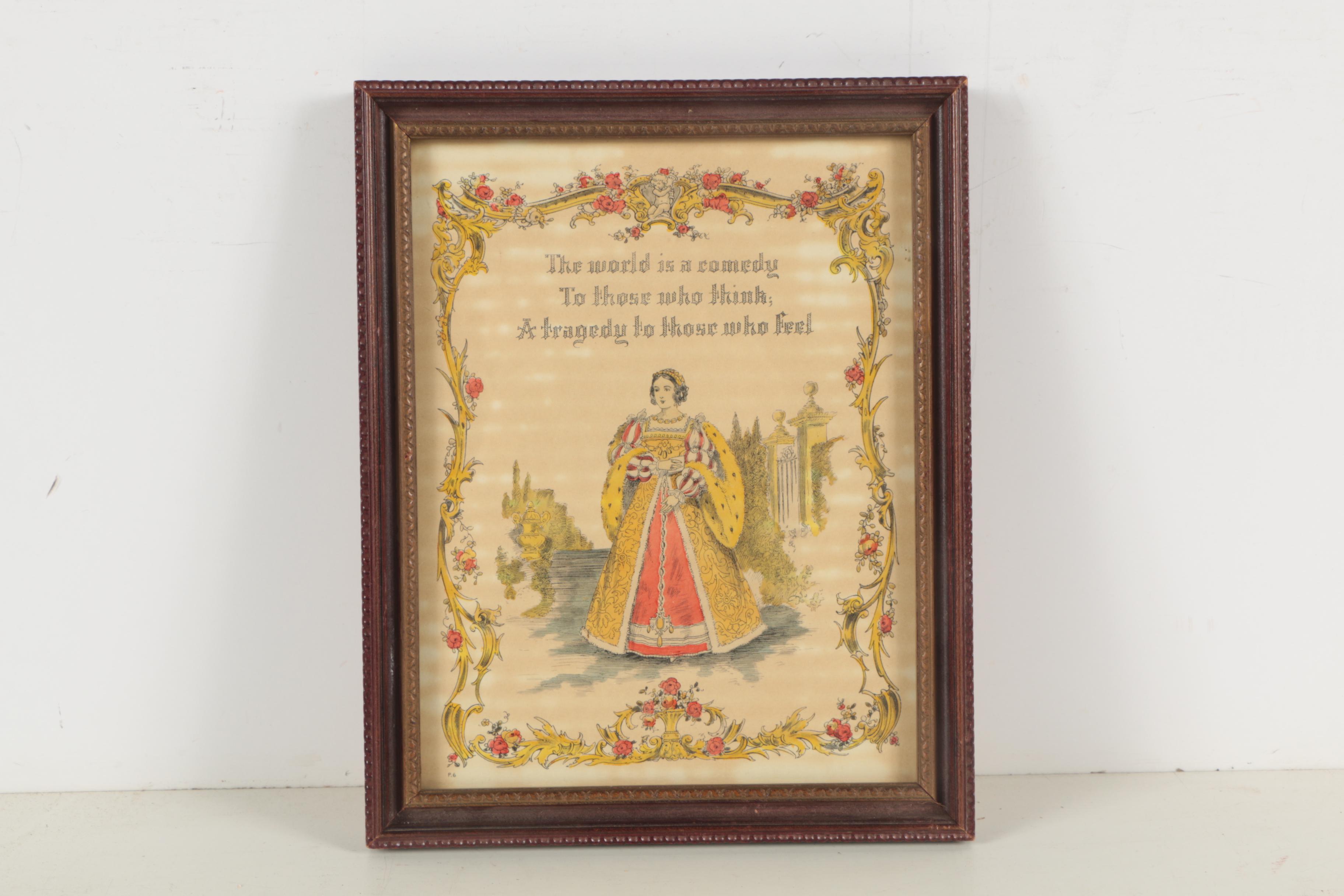 Colored Lithographs of Medieval Women | EBTH