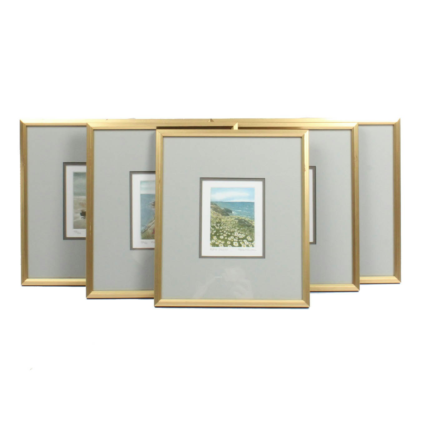 Original Limited Edition Helen Hanson Color Intaglio Prints Ebth