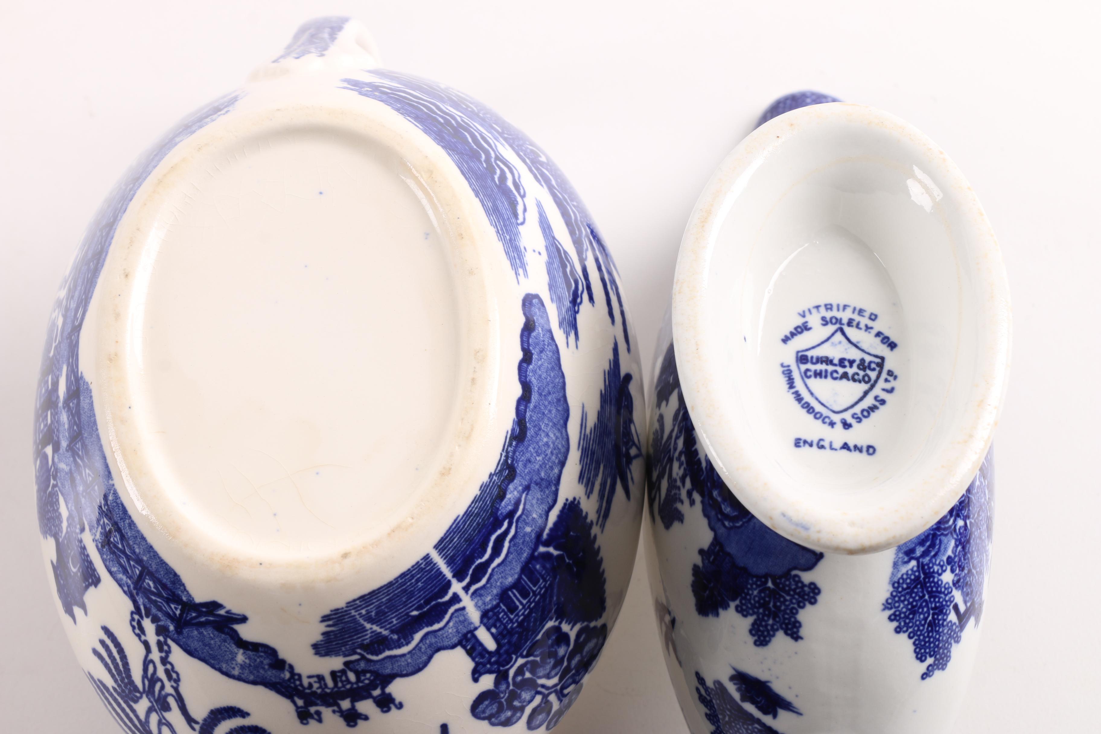 Vintage "Blue Willow" Tableware by John Maddock & Sons and Newport ...