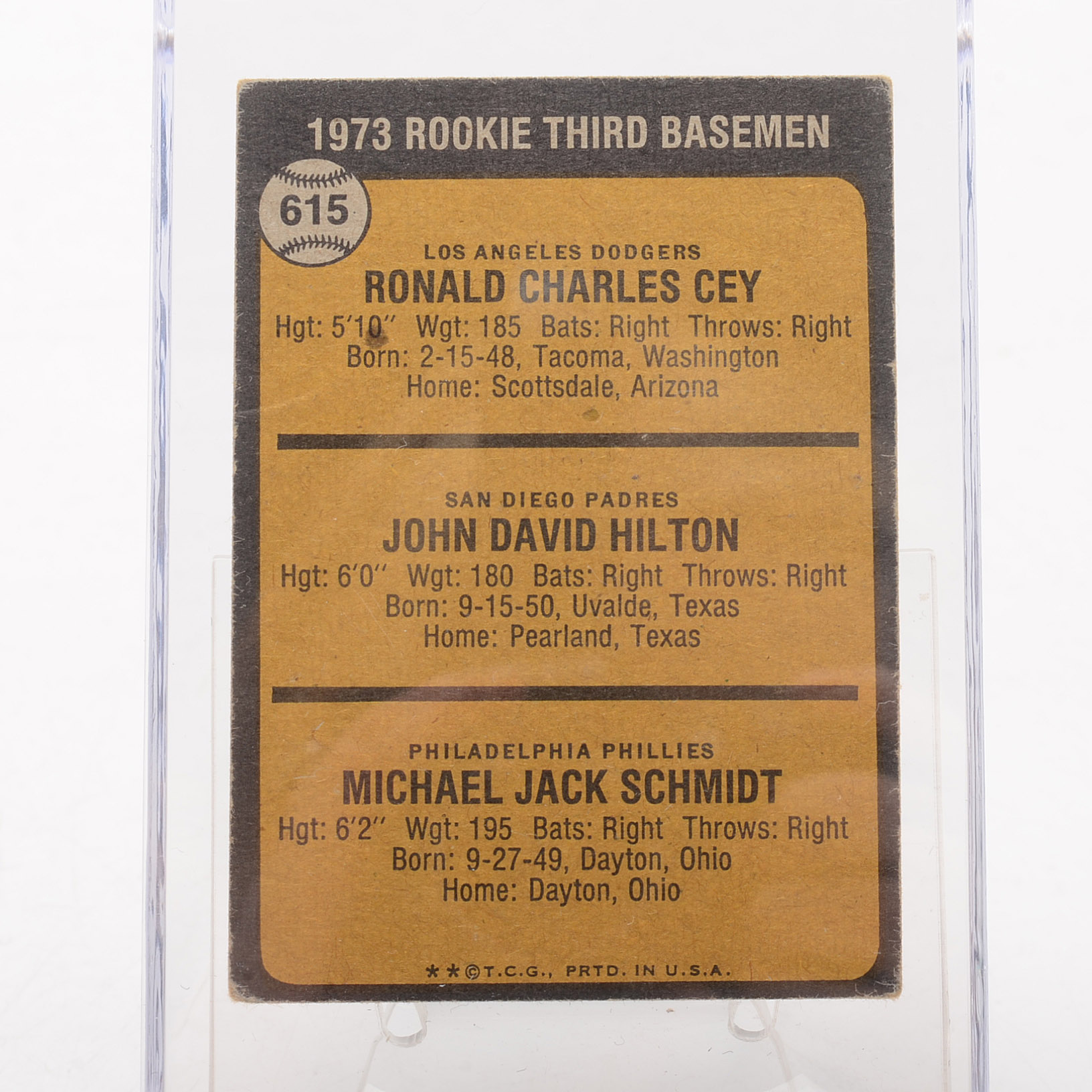 1973 Mike Schmidt Rookie Topps Baseball Card | EBTH