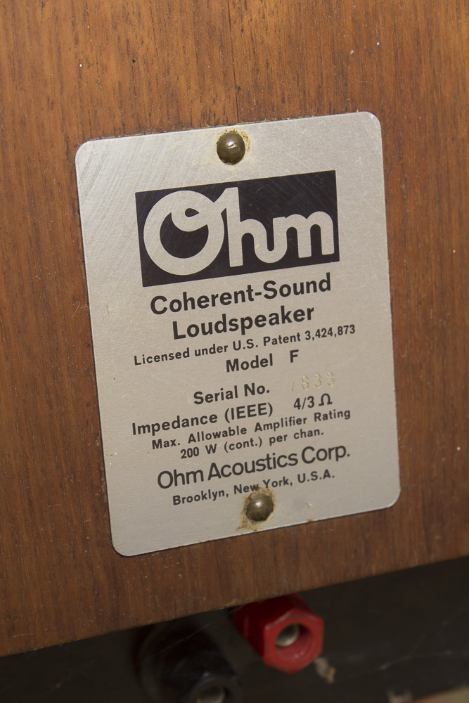 Ohm Acoustics F Coherent-Sound Speakers, Designed by Lincoln Walsh | EBTH