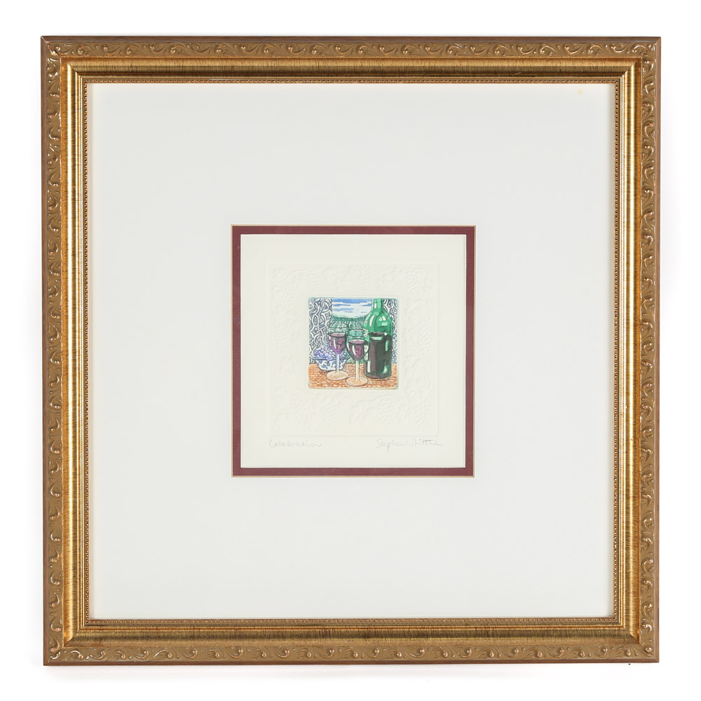 Stephen Whittle Signed Hand-Colored Embossed Etching "Celebration" | EBTH