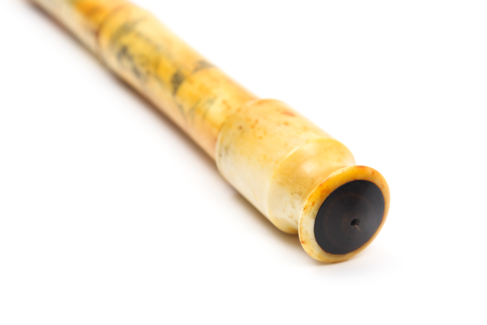 Vintage Chinese Carved Bone Pipe | EBTH