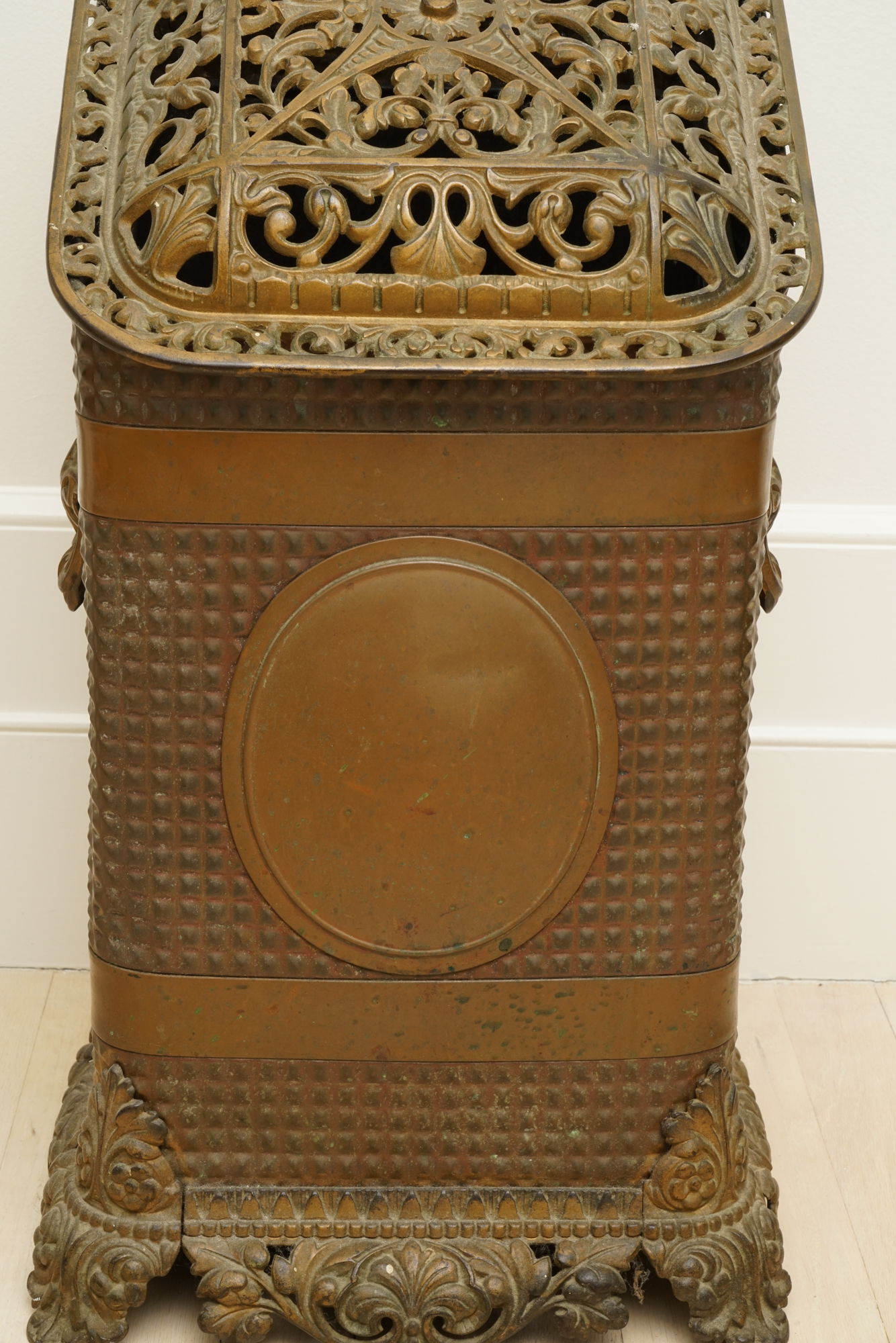 Antique Brass and Tin Ash Bin | EBTH