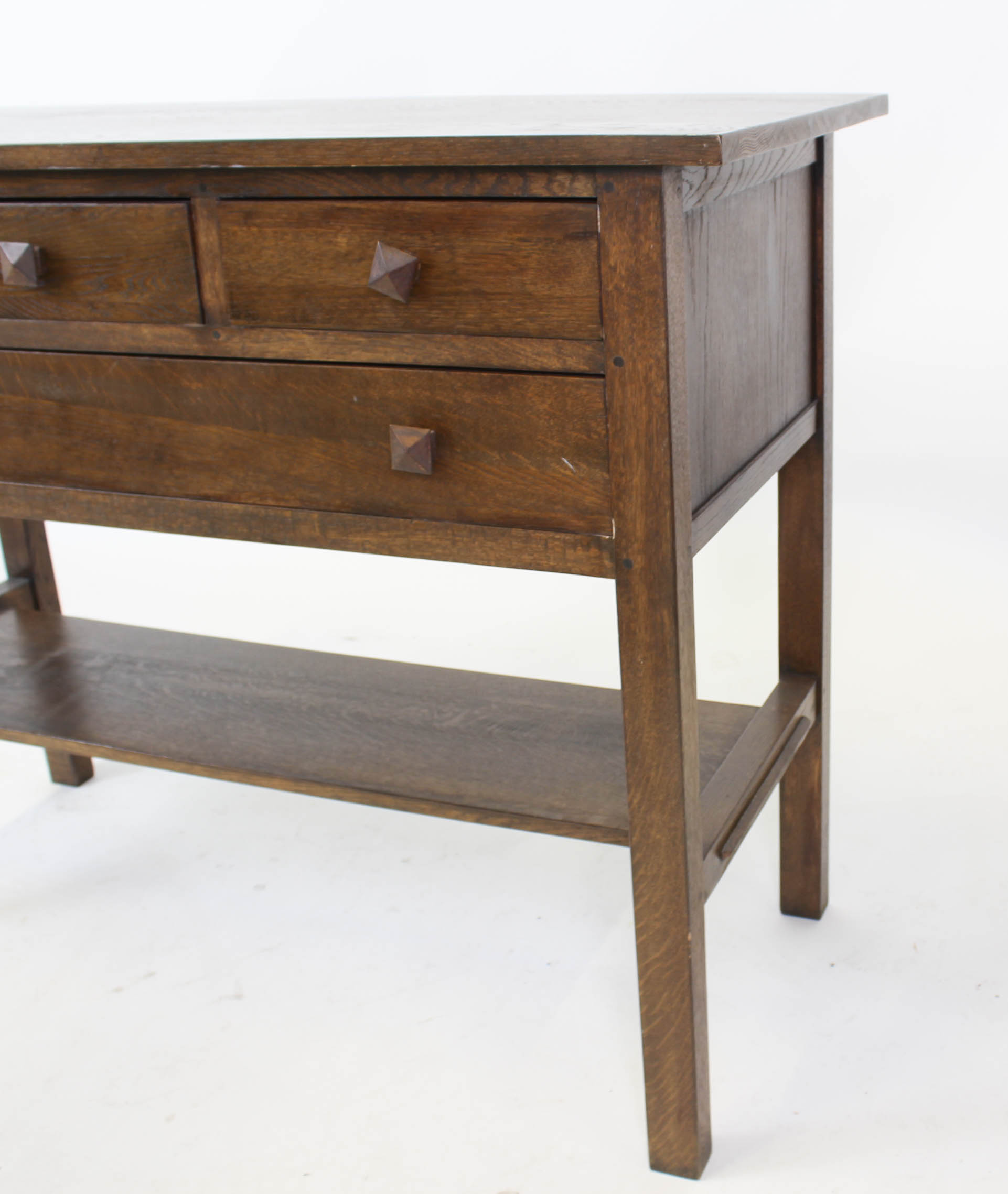 Stained Oak Craftsman Style Buffet | EBTH