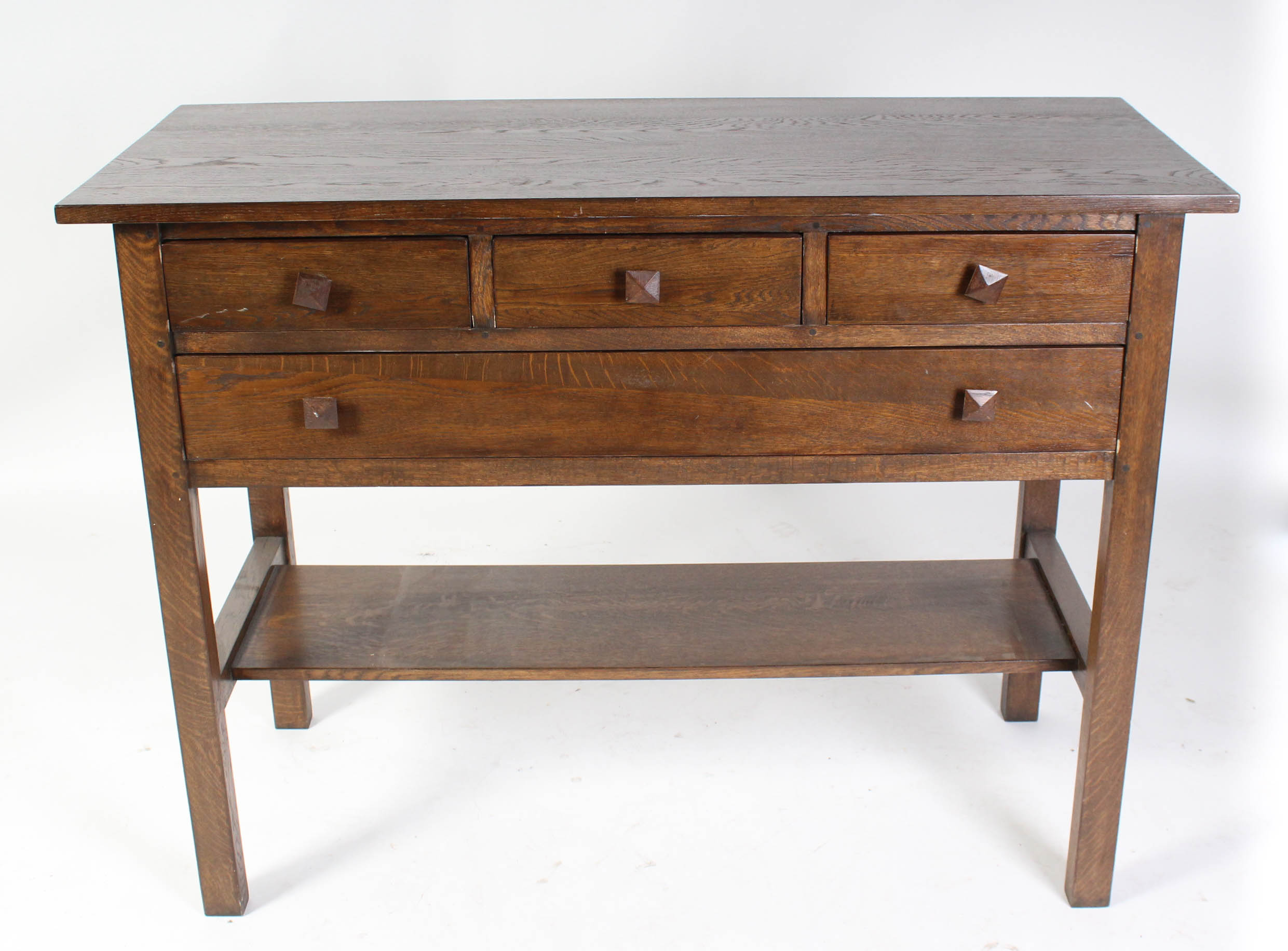 Stained Oak Craftsman Style Buffet | EBTH