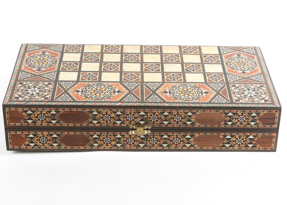 Moroccan Marquetry Backgammon Set | EBTH