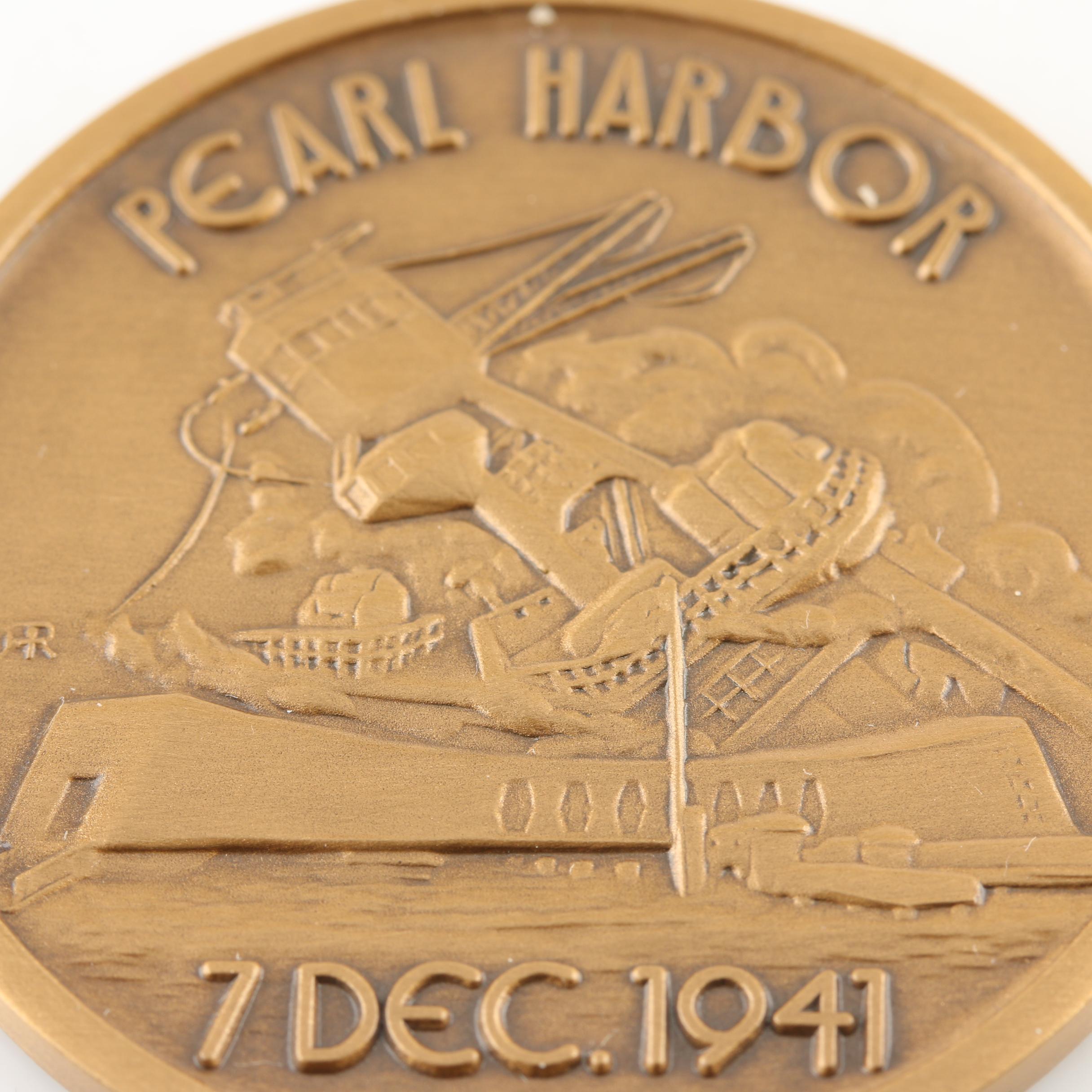 Pearl Harbor USS Arizona Commemorative Brass Medal | EBTH