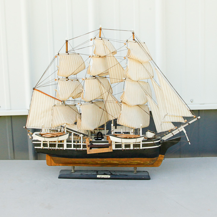 Model of "Charles W. Morgan" Whaling Ship on Stand | EBTH