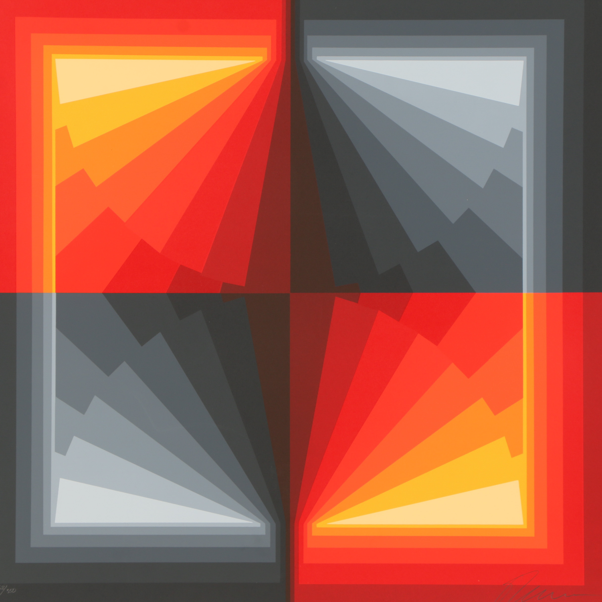 Lev Moross Serigraph "Fans" | EBTH