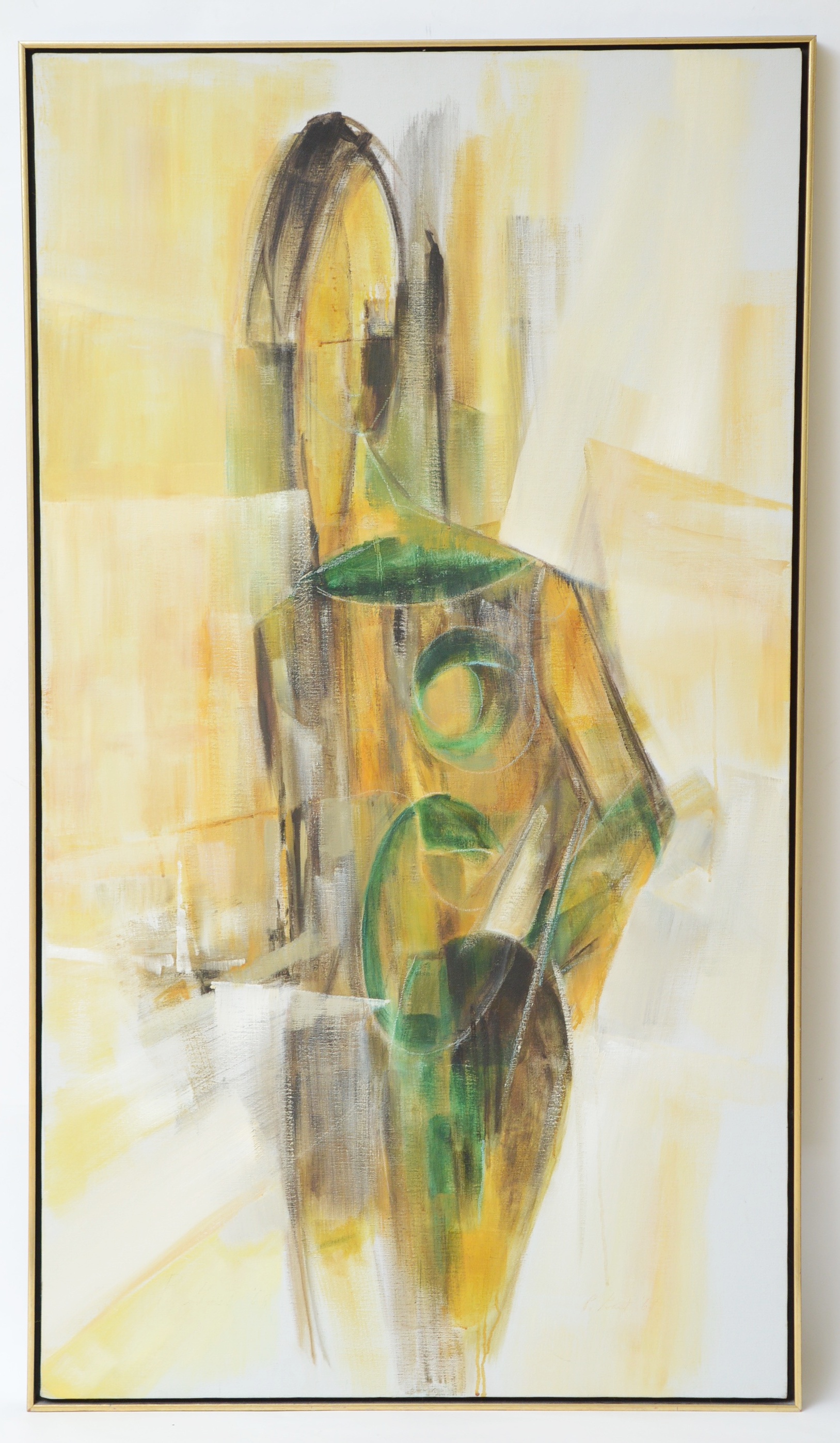 P. Gast Acrylic Painting on Canvas Abstract Figural Composition | EBTH