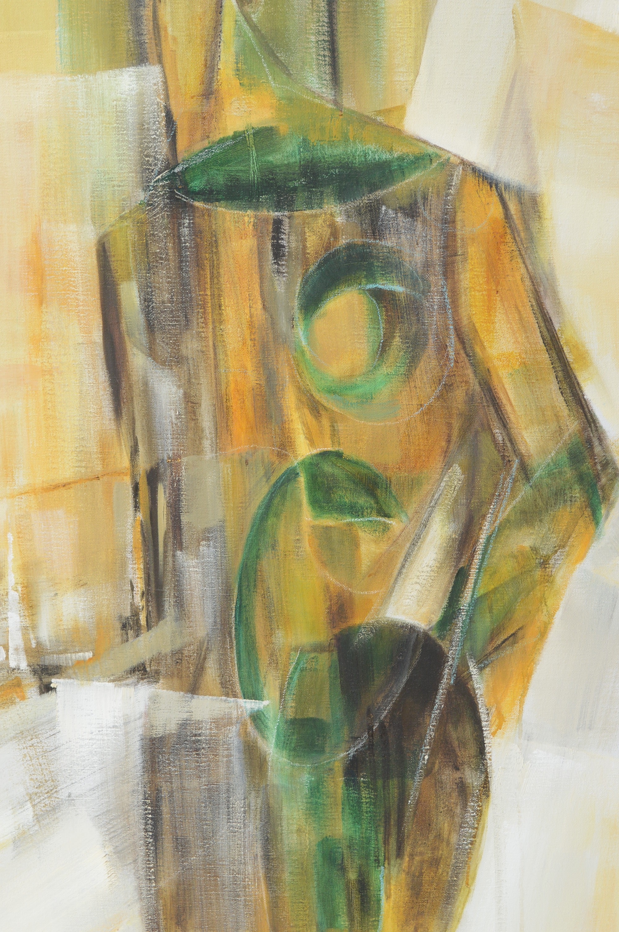 P. Gast Acrylic Painting on Canvas Abstract Figural Composition | EBTH