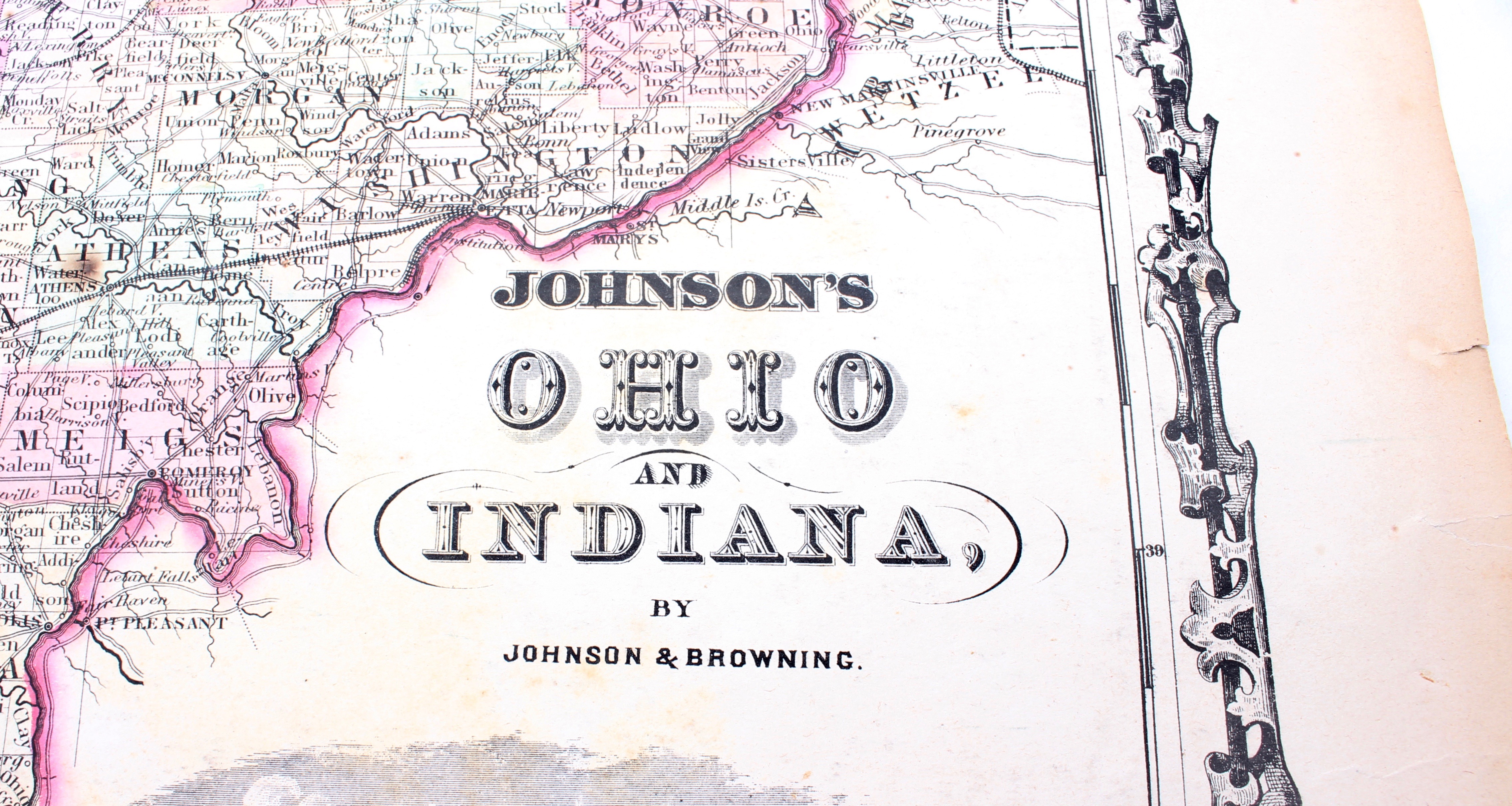 Late 19th Century Ohio & Indiana Maps | EBTH