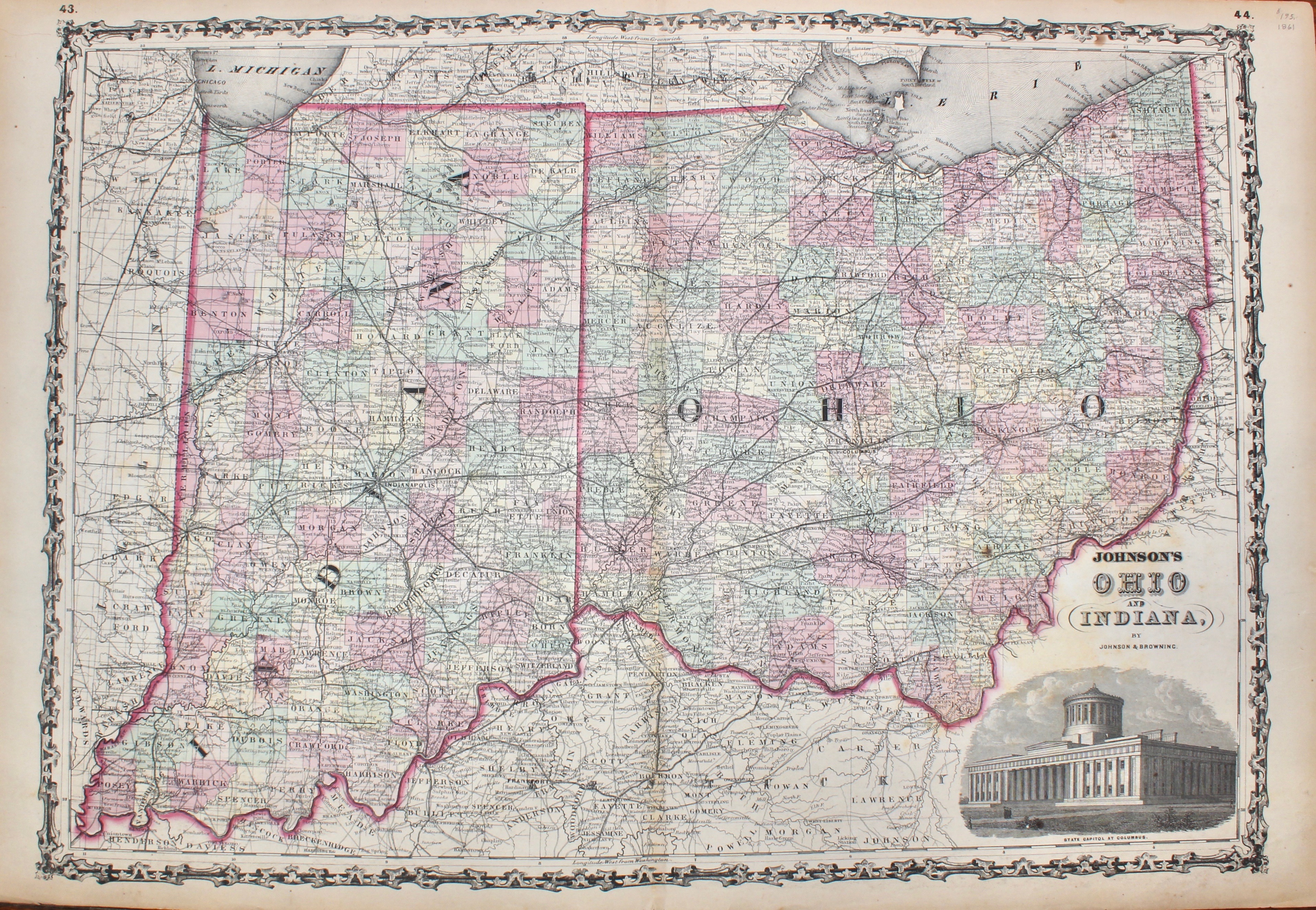 Late 19th Century Ohio & Indiana Maps | EBTH