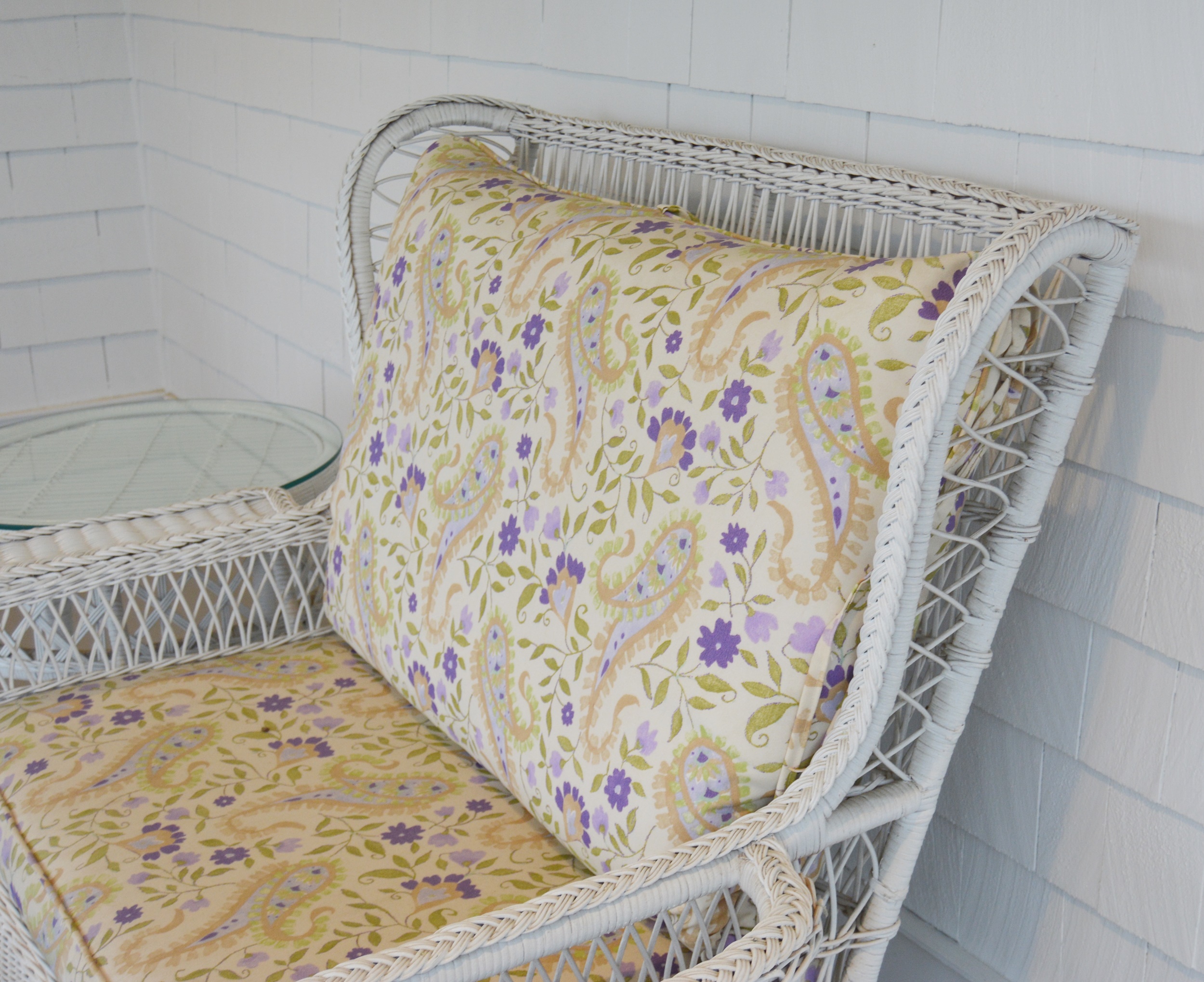 Henry Link Smithsonian Collection Wicker Settee and Tables | EBTH