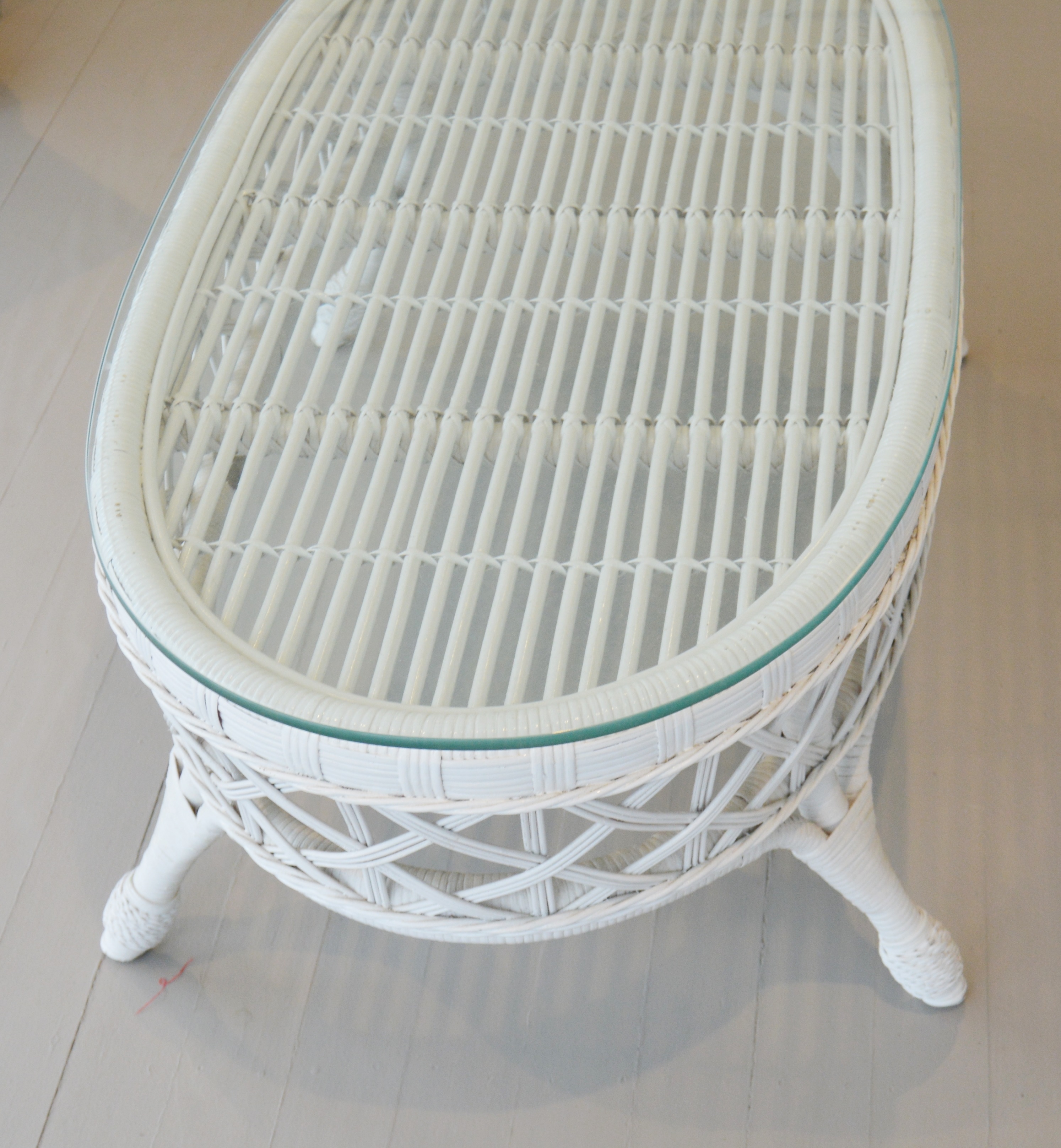 Henry Link Smithsonian Collection Wicker Settee and Tables | EBTH