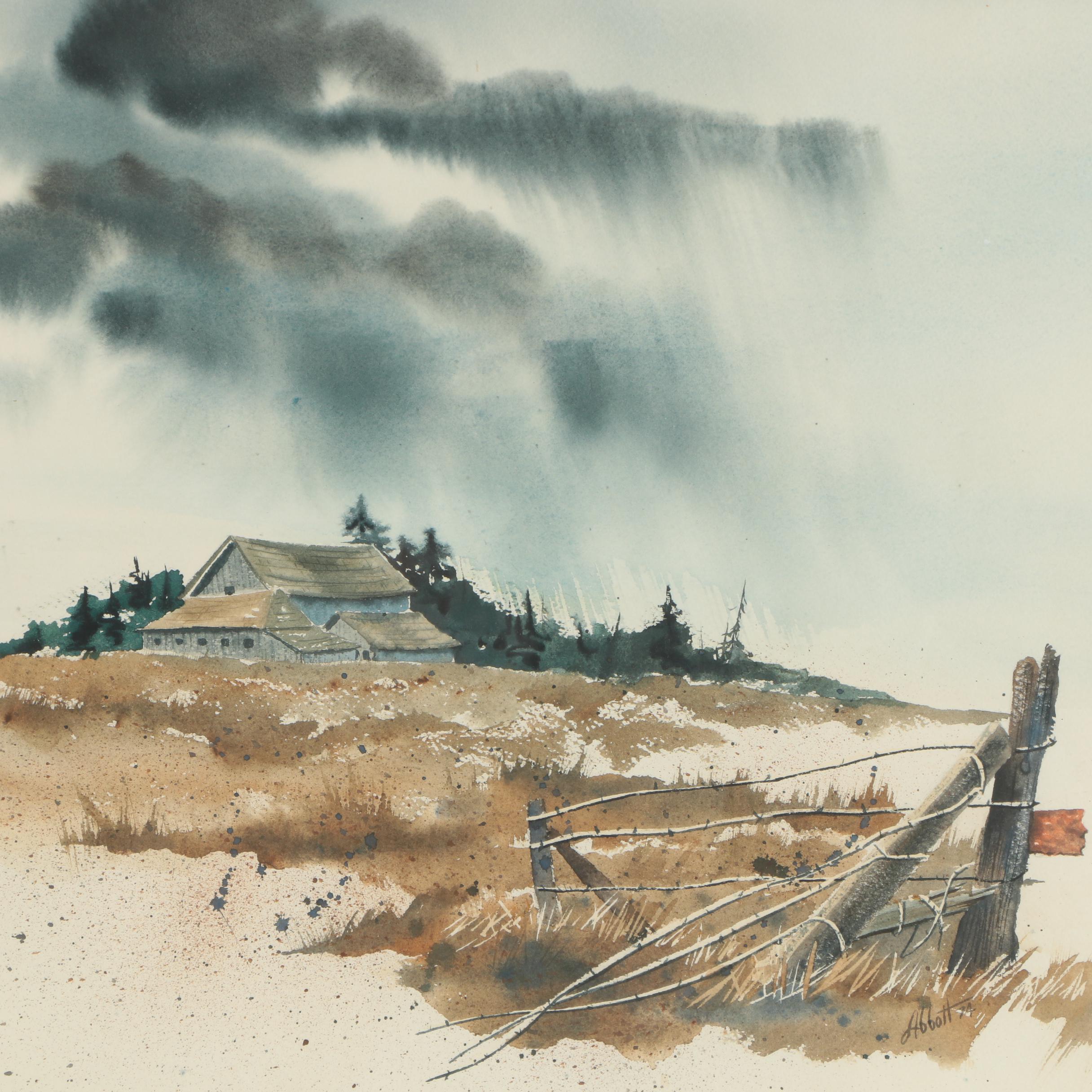 Abbott 1974 Watercolor Painting | EBTH