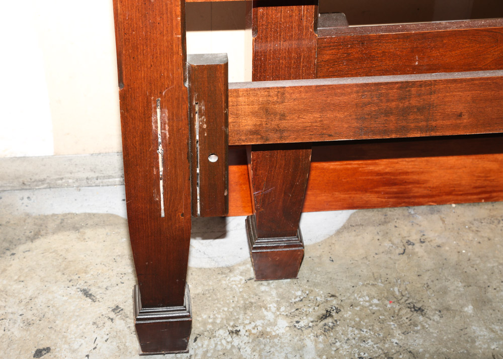 Colonial Revival Mahogany Veneer Poster Rice Bed | EBTH