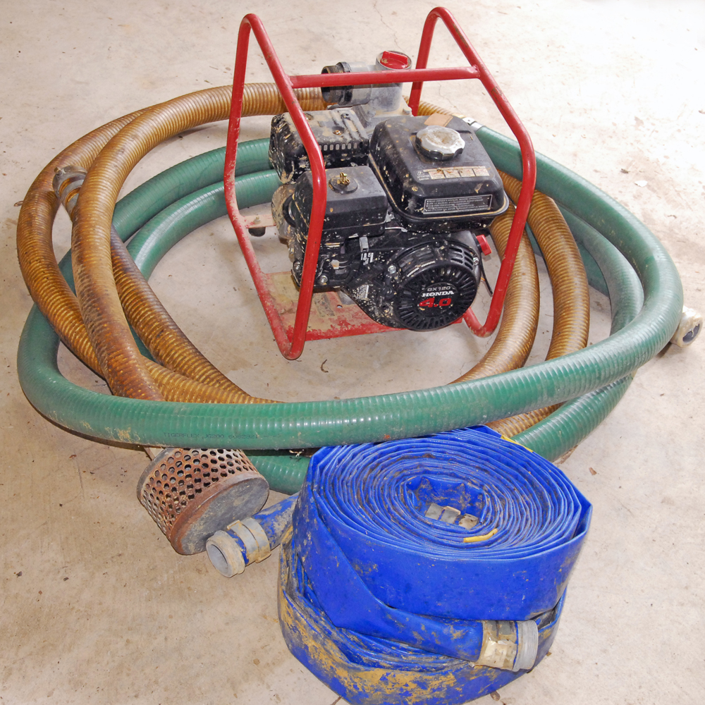 Multiquip Inc. Model QP204 Contractor Pump with Honda Engine and Hoses ...