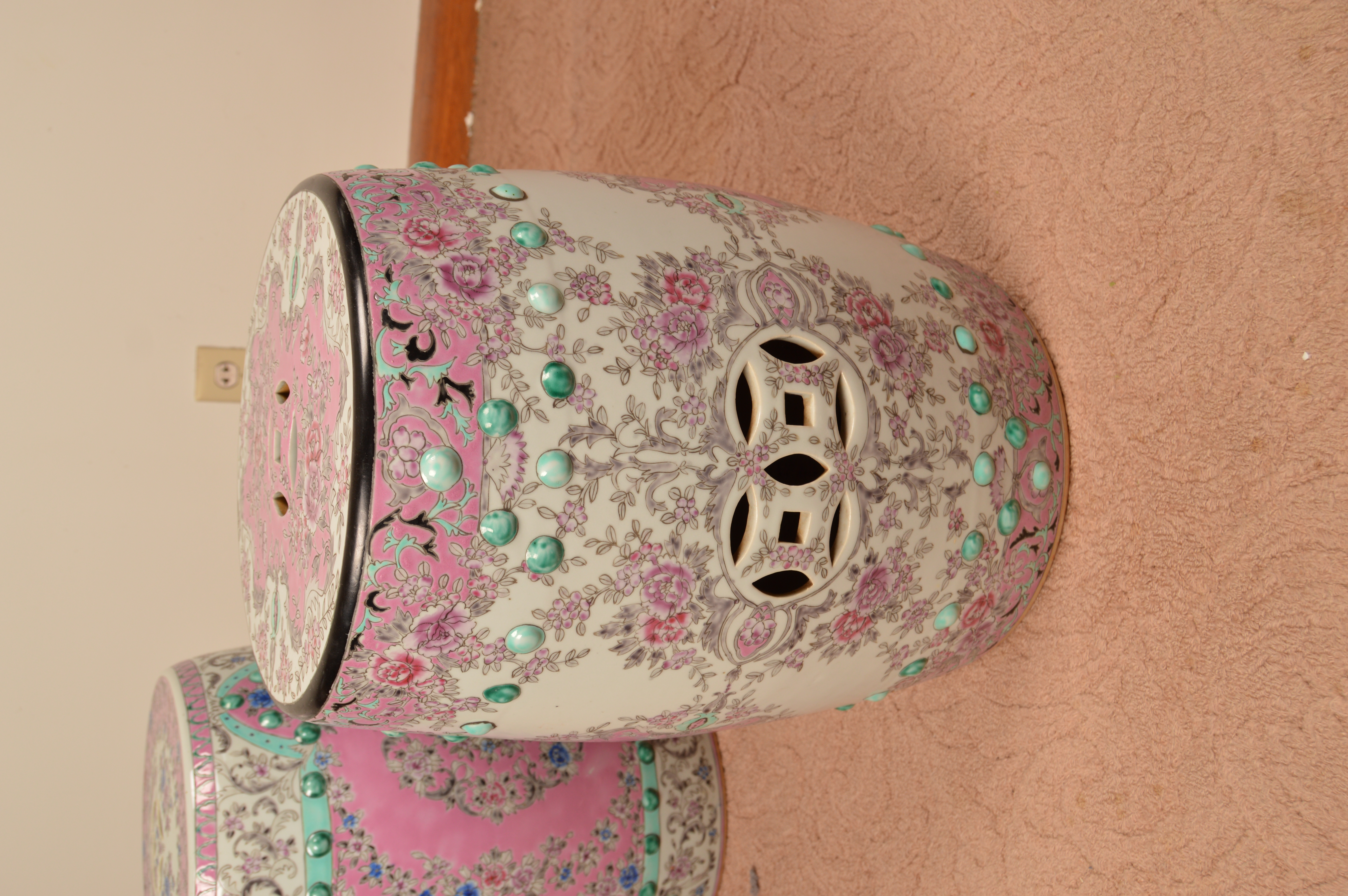 Chinese Influenced Ceramic Garden Stools | EBTH
