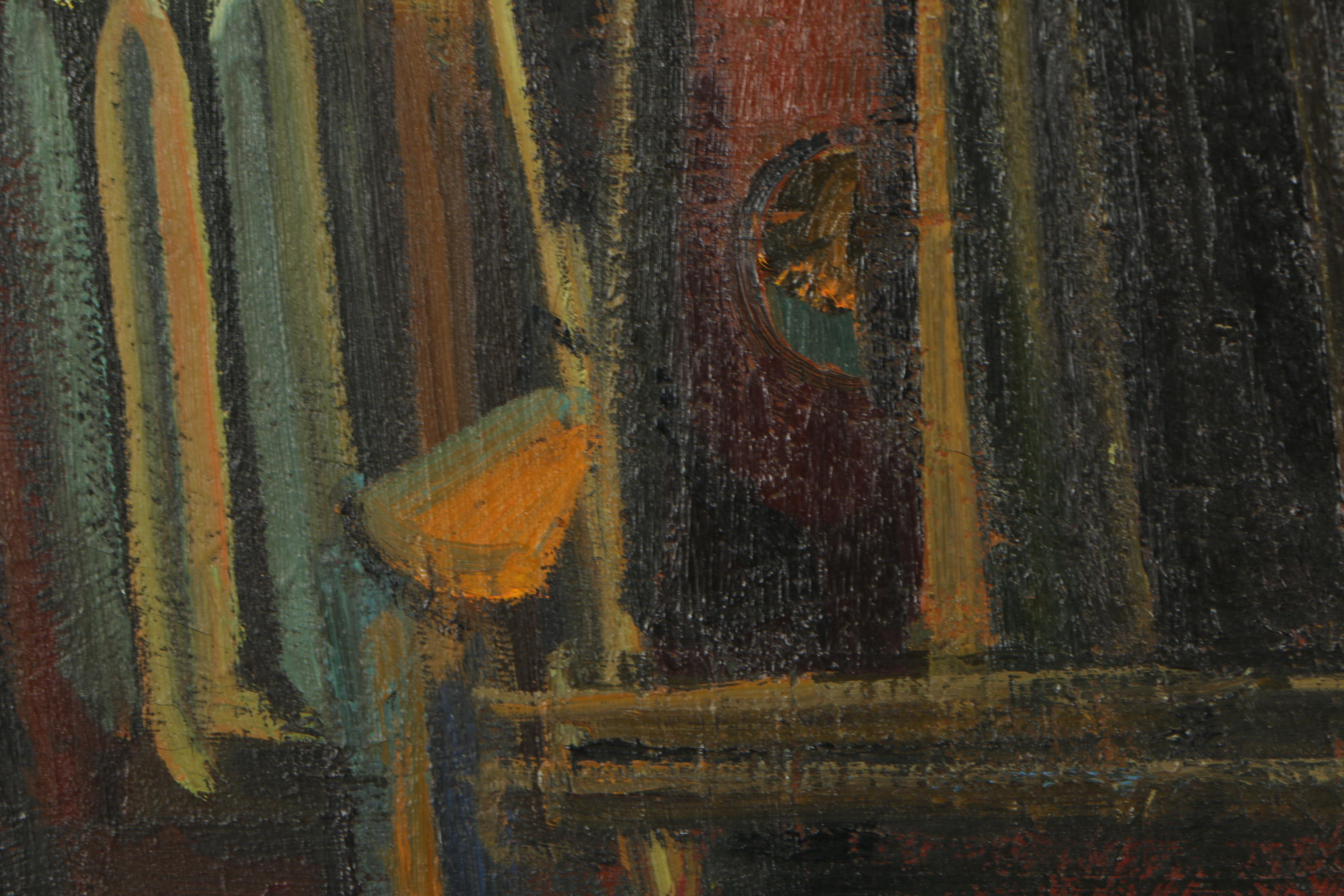 Eastern European Oil Painting of an Artist's Studio | EBTH