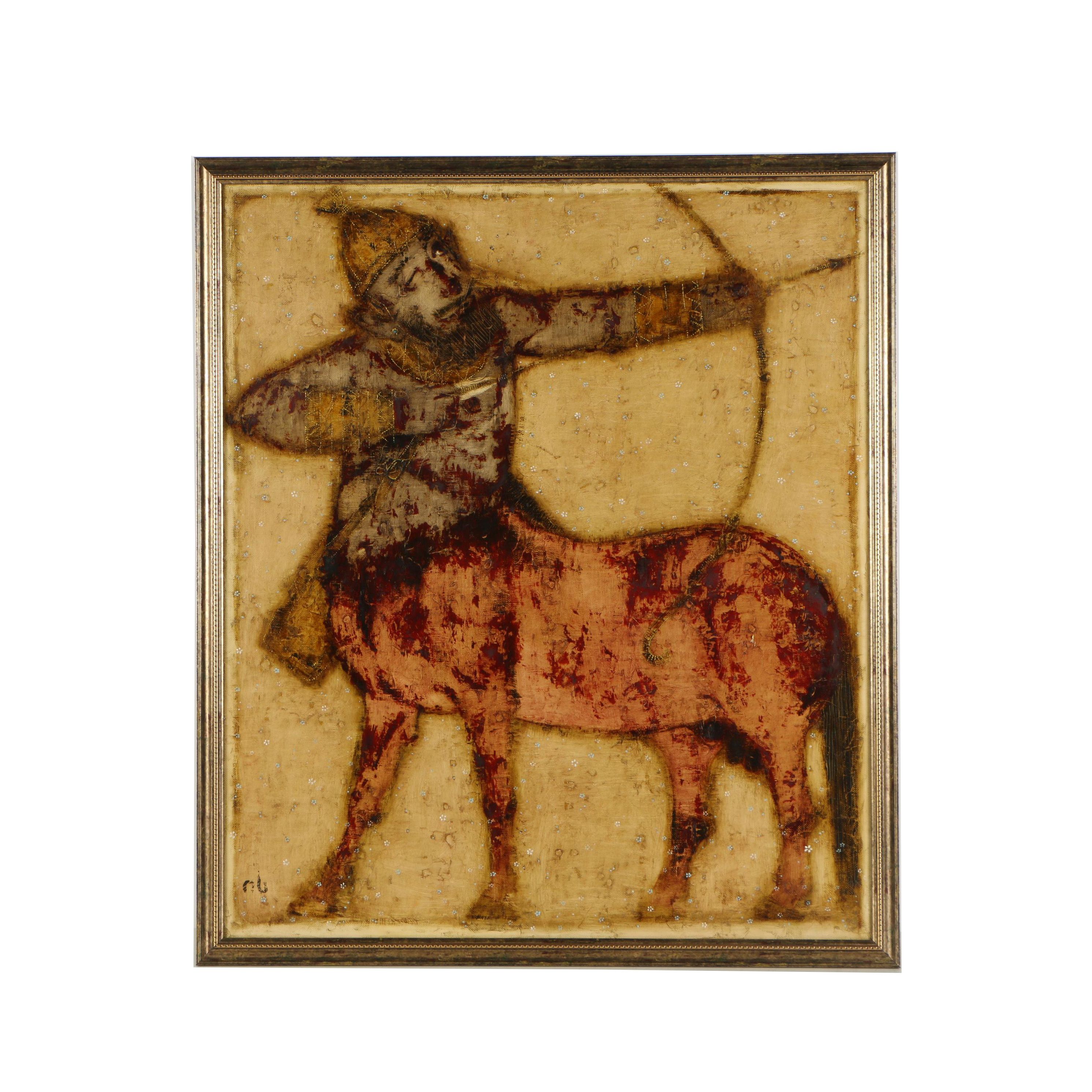 Georgian Oil Painting "Centaur" | EBTH