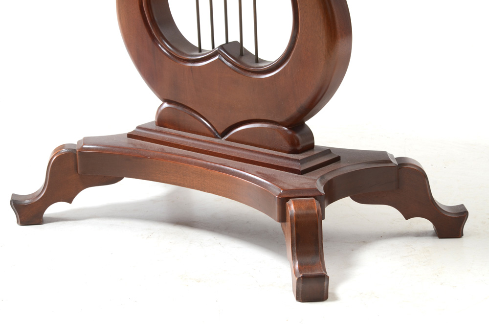 Victorian Style Lyre-Base Console Table | EBTH