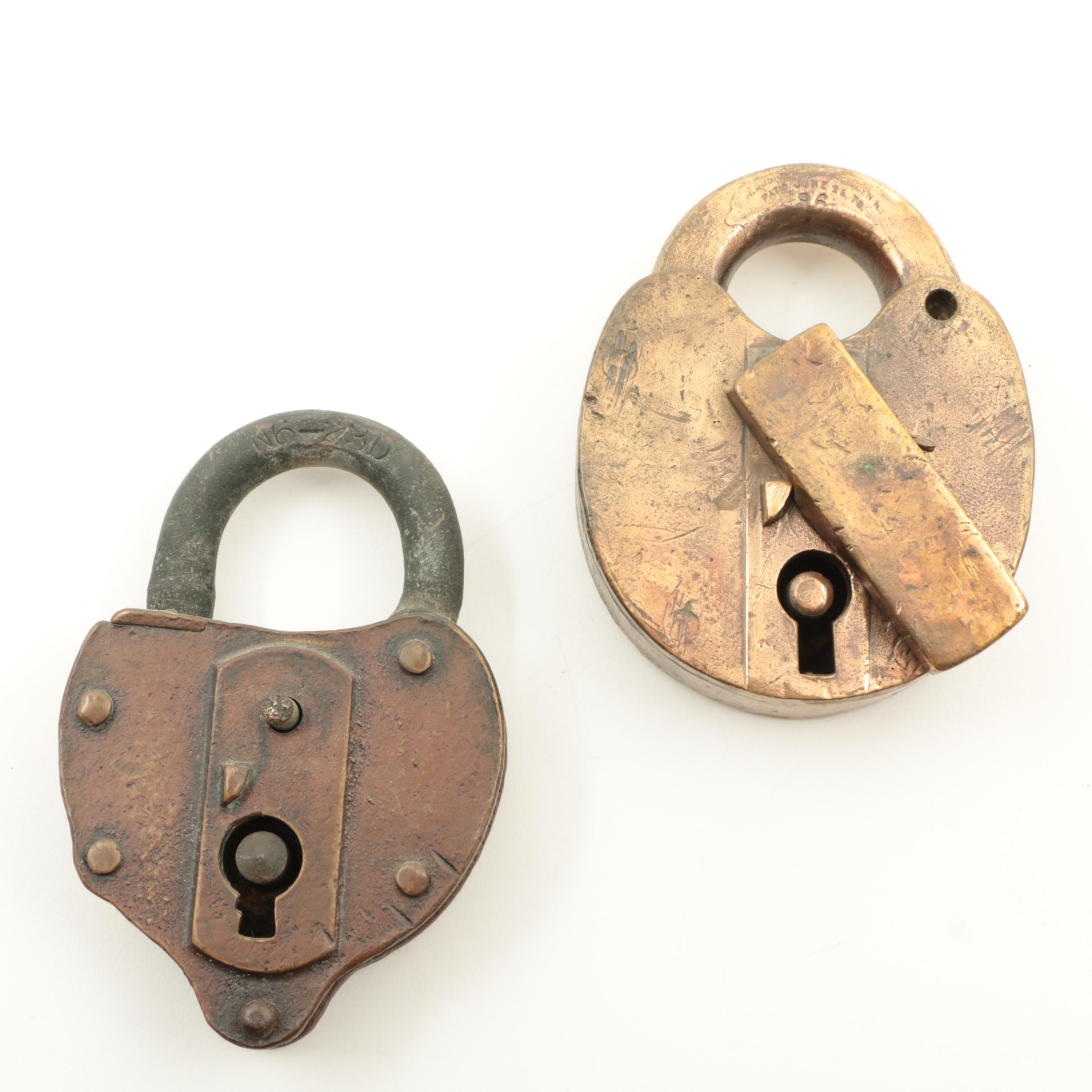 Louisville & Nashville Railroad and Wilson Bohannan Antique Brass Locks ...