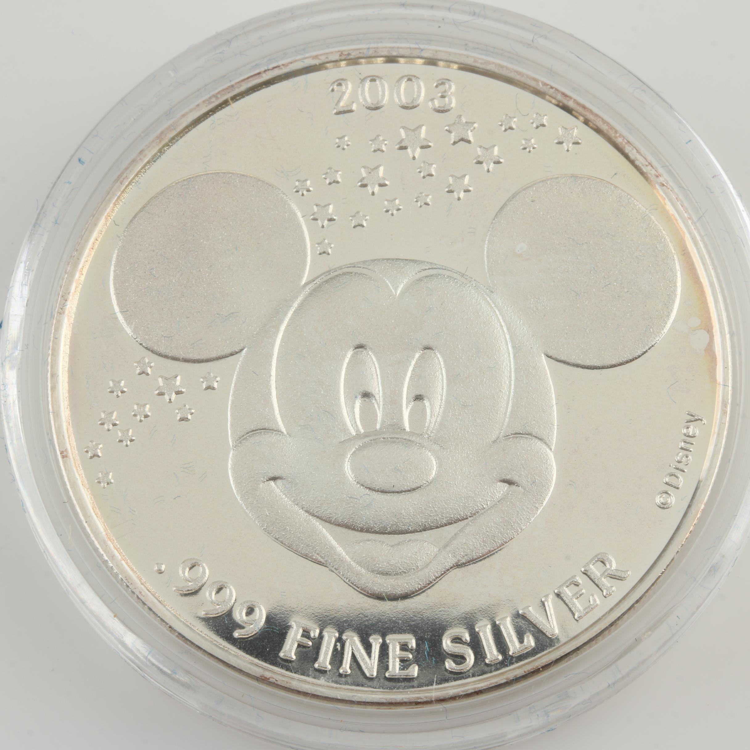 Disney 75 Years of Mickey Silver Proof Medallion Set | EBTH