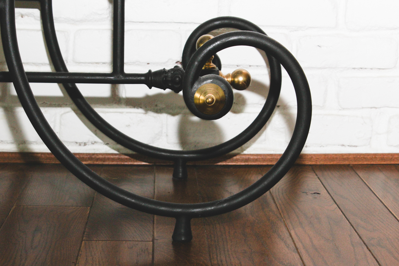 Marble and Wrought Iron Entry Table | EBTH