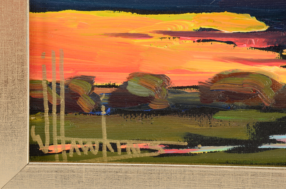 William Hawkins Original Oil on Canvas Board Impressionist Landscape ...