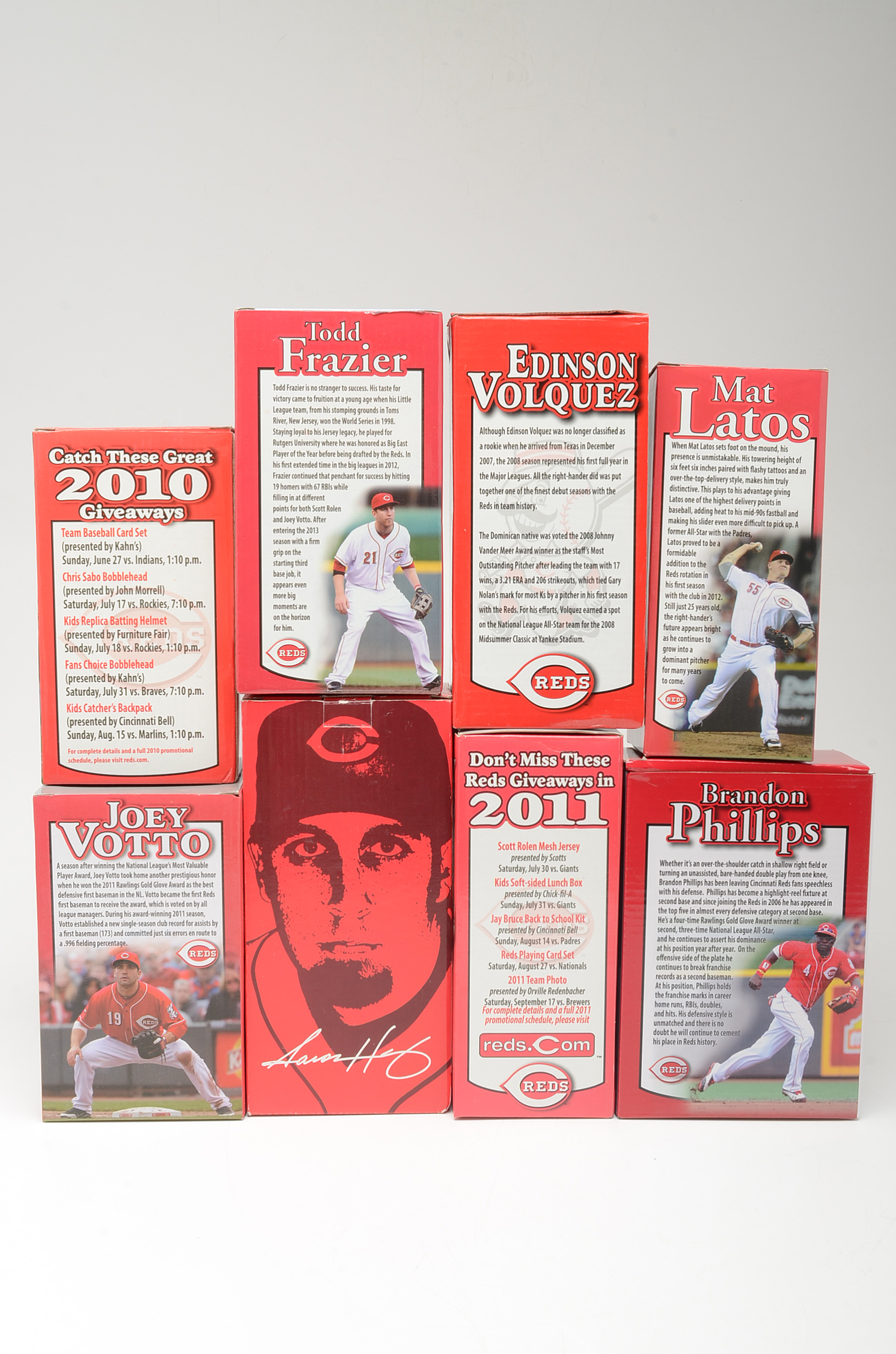 Eight Cincinnati Reds Bobblehead Dolls With Boxes | EBTH