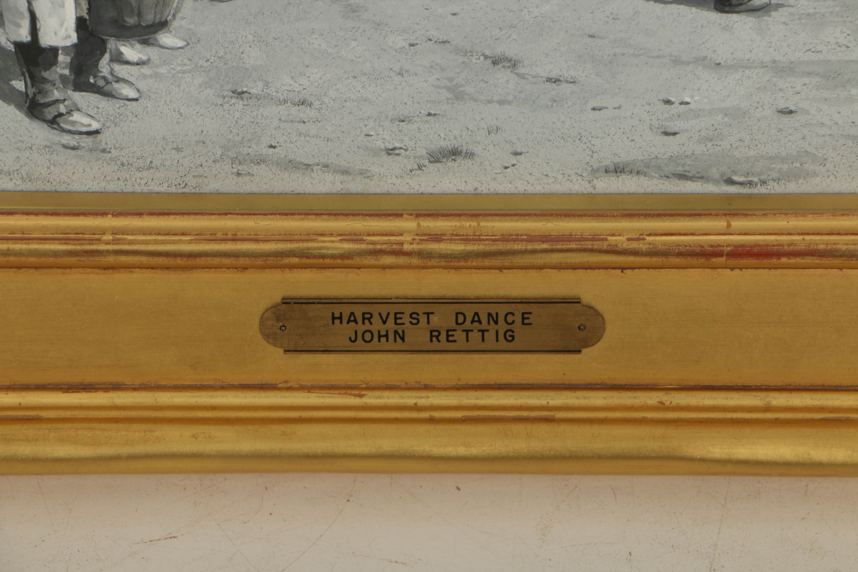 John Rettig 1894 Oil Painting on Board "Harvest Dance" | EBTH