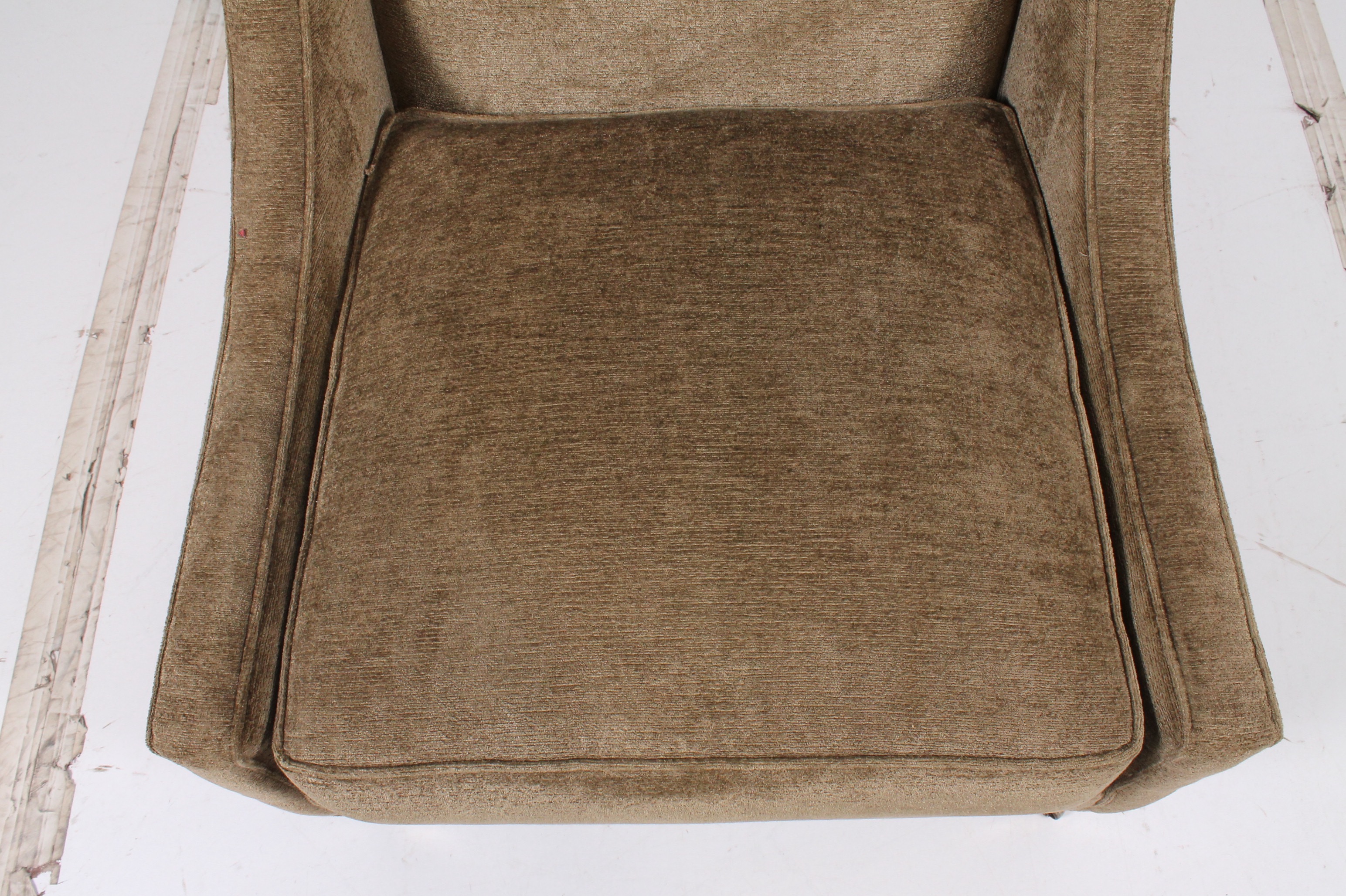 Pearson Olive Chenille Wingback Chair | EBTH