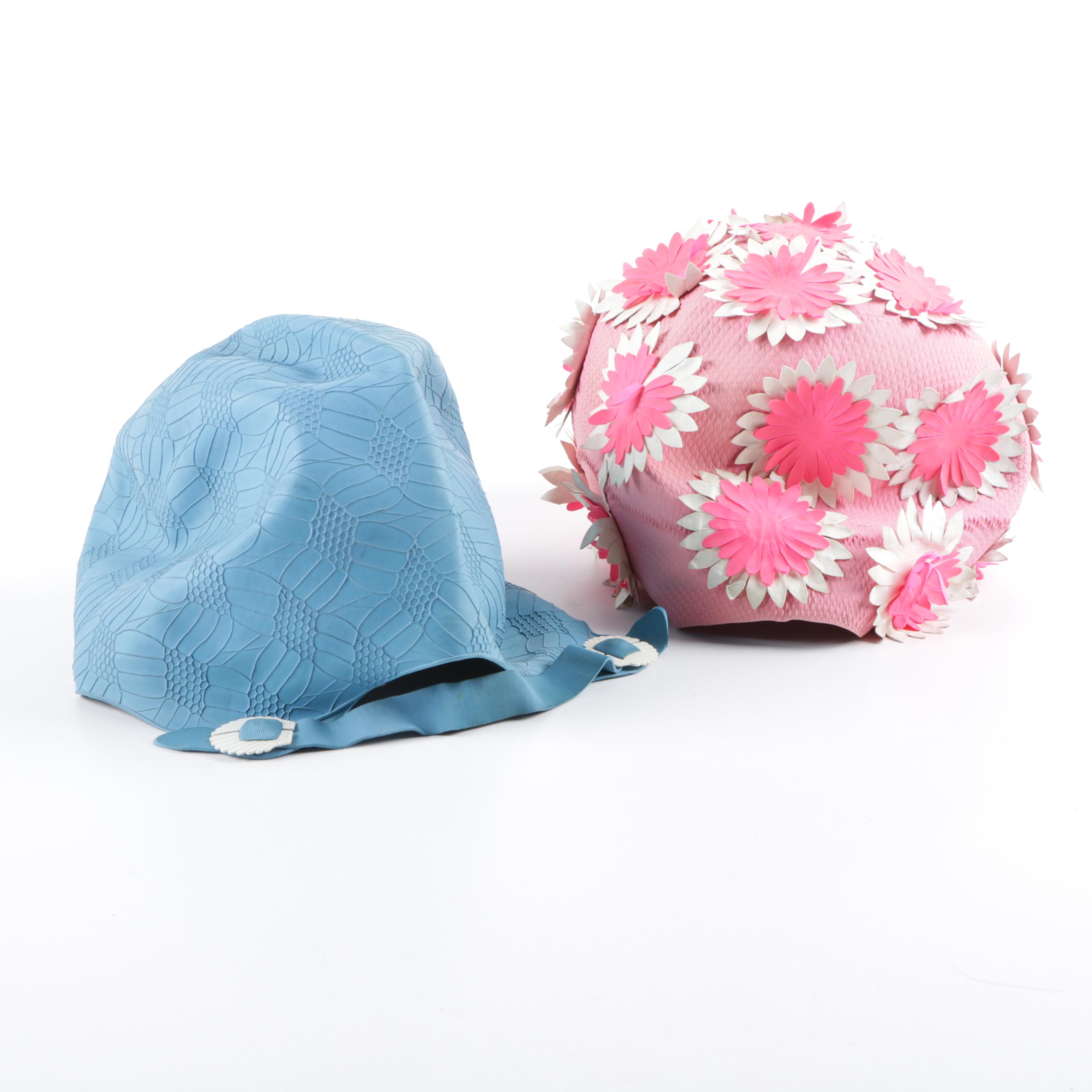 1950s Vintage Kleinert’s Rubber Floral Swim Caps | EBTH