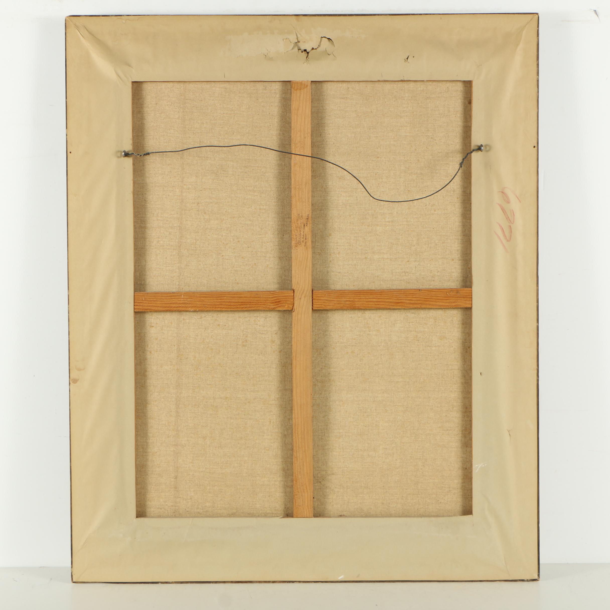 Bernard Locca 1964 Oil Painting of Children Resting on Steps | EBTH